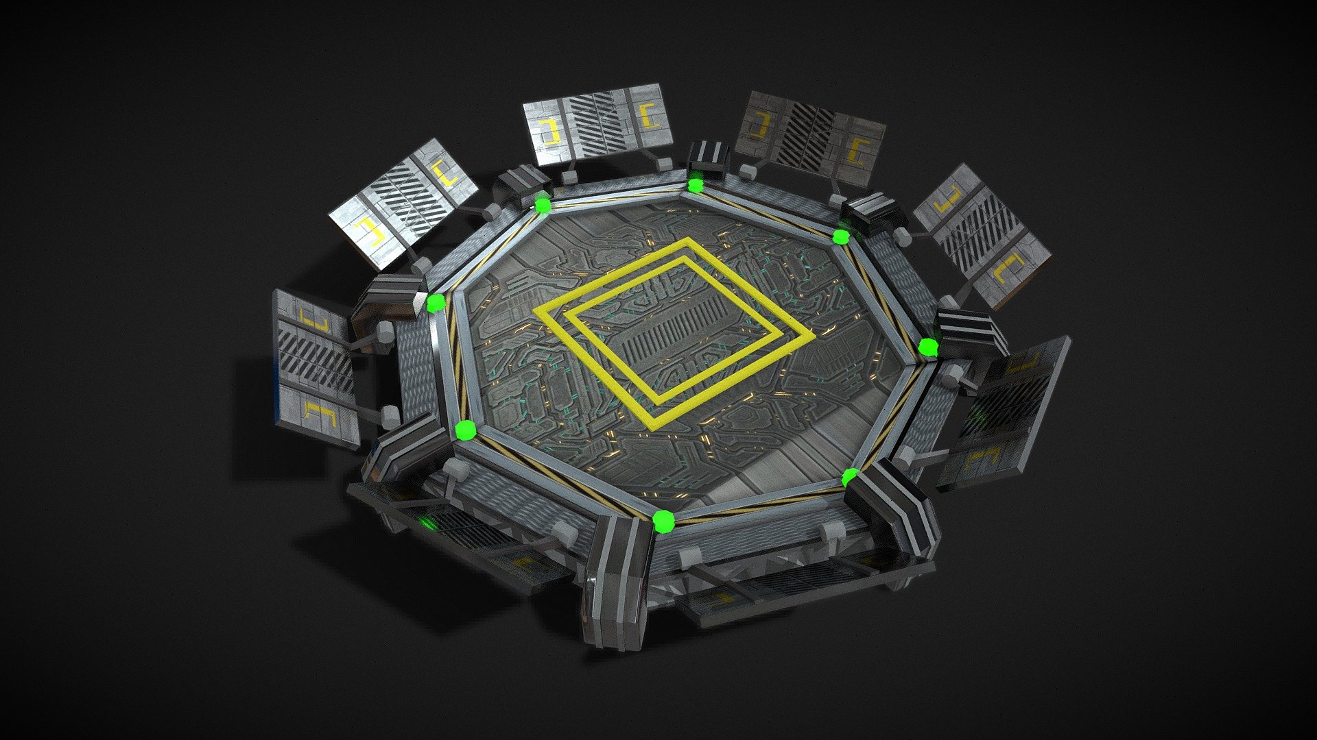 Sci-Fi Platform / Teleporter Pad–Unity & Unreal - Download Free 3D ...