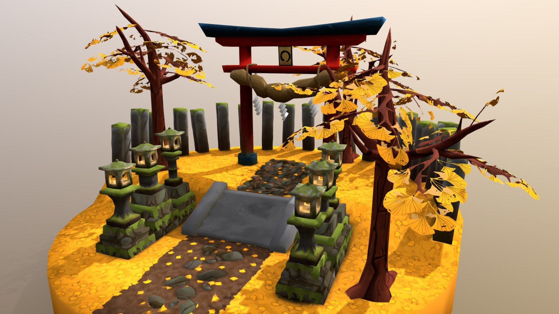 Slamb_Torii_Gate (WIP) - 3D model by ByStevenLamb [ec1b567] - Sketchfab