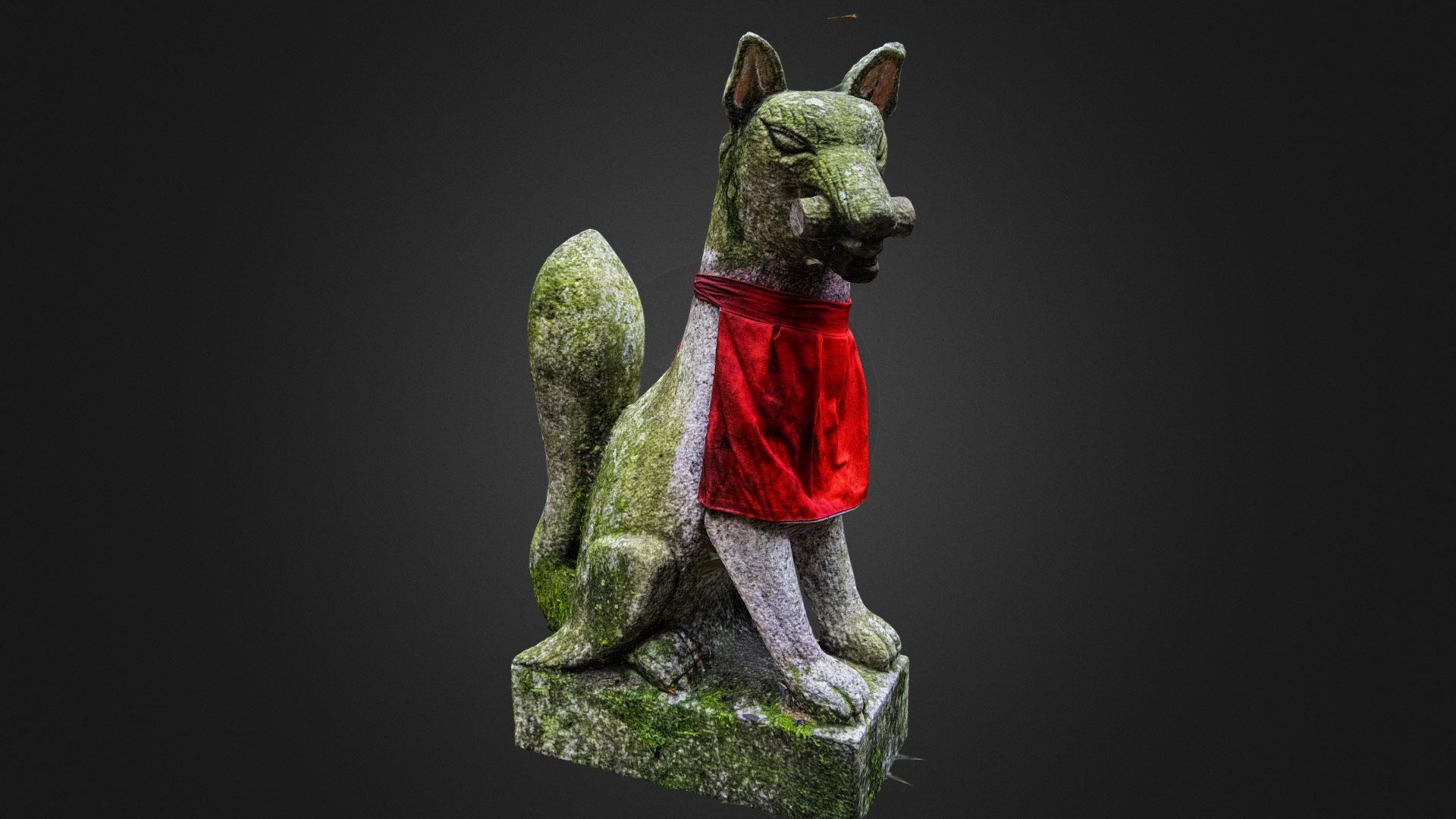 Japanese guardian fox statue photogrammetry scan - Buy Royalty Free 3D ...