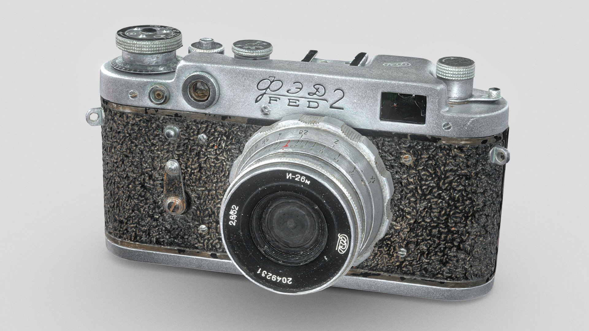 FED-2 Type-C, vintage camera (1958 － 1960) (WIP) - Download Free 3D ...