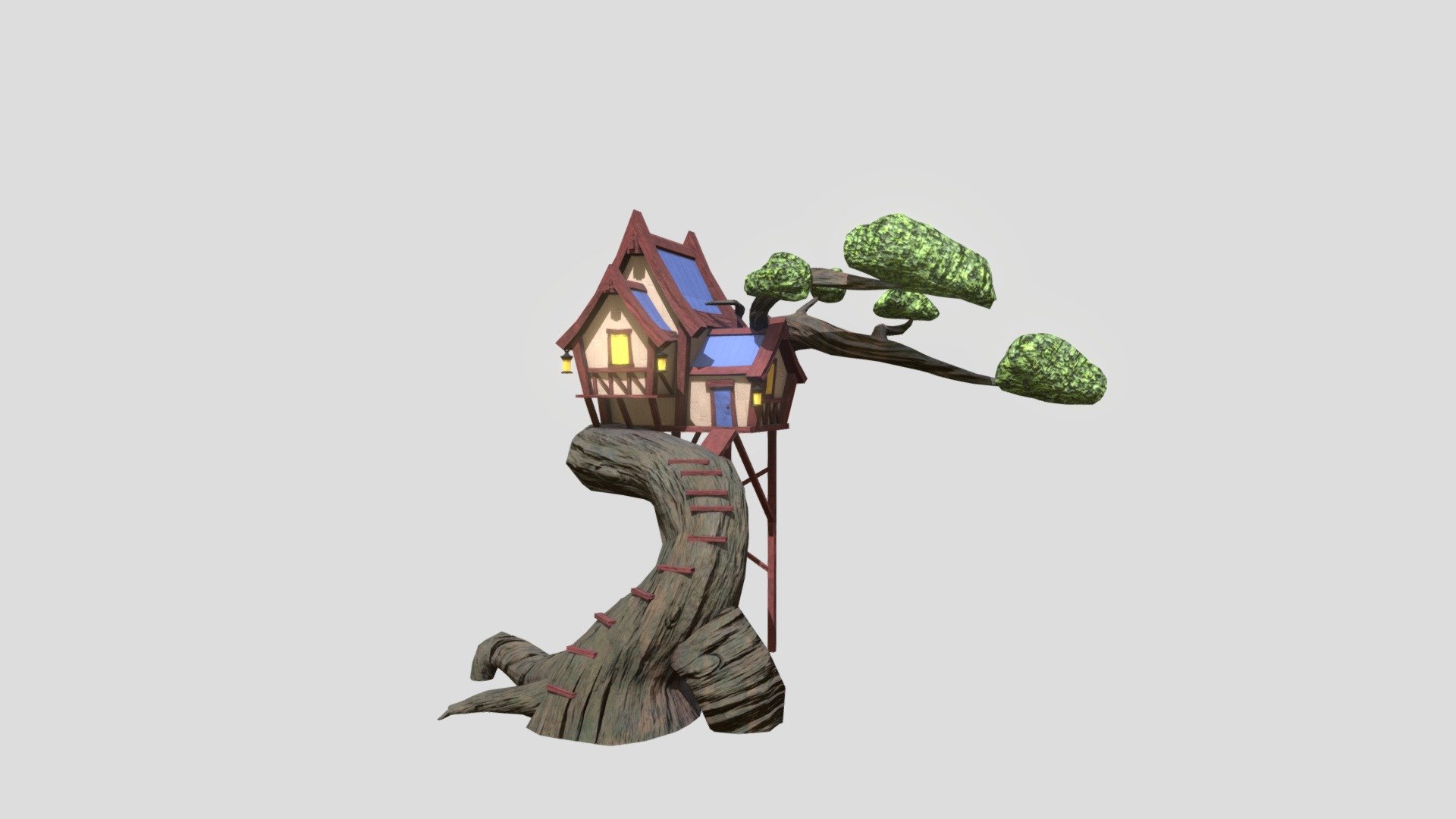 Treehouse - 3D model by Nick Girnet (@vextassy0) [ec278b6] - Sketchfab