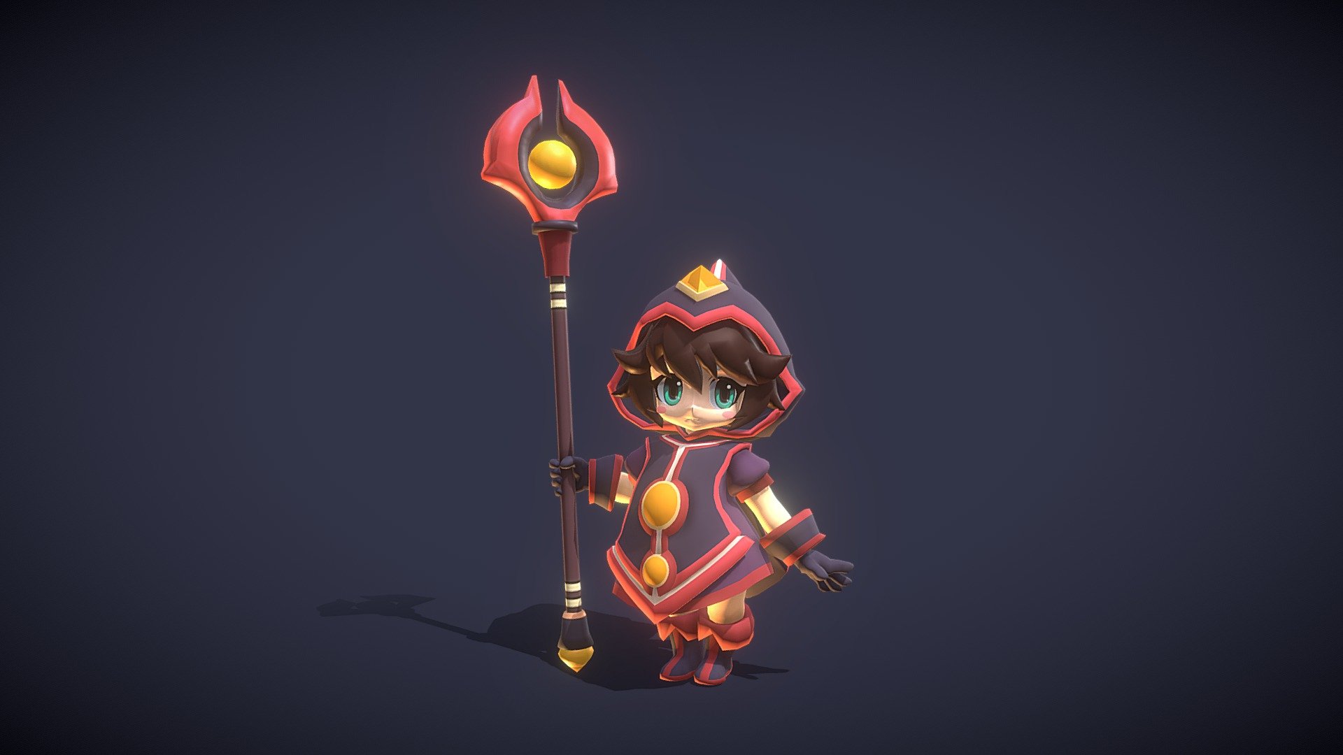 Young Girl Wizard - 3D model by Arkane Pixel (@ArkanePixel) [ec28668] - Sketchfab