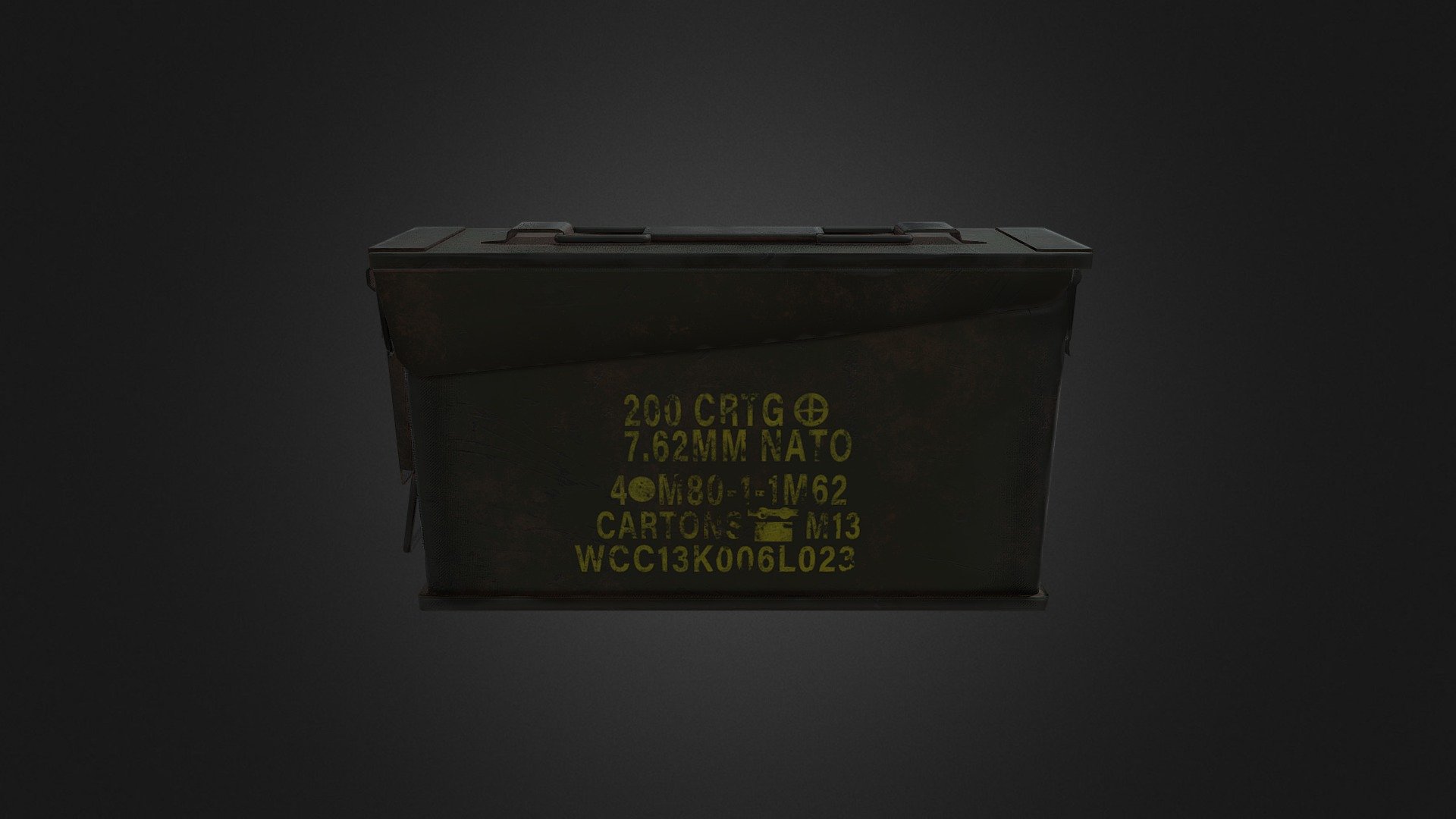Vintage US Military NATO Ammunition Box - 3D model by Boonyalit ...
