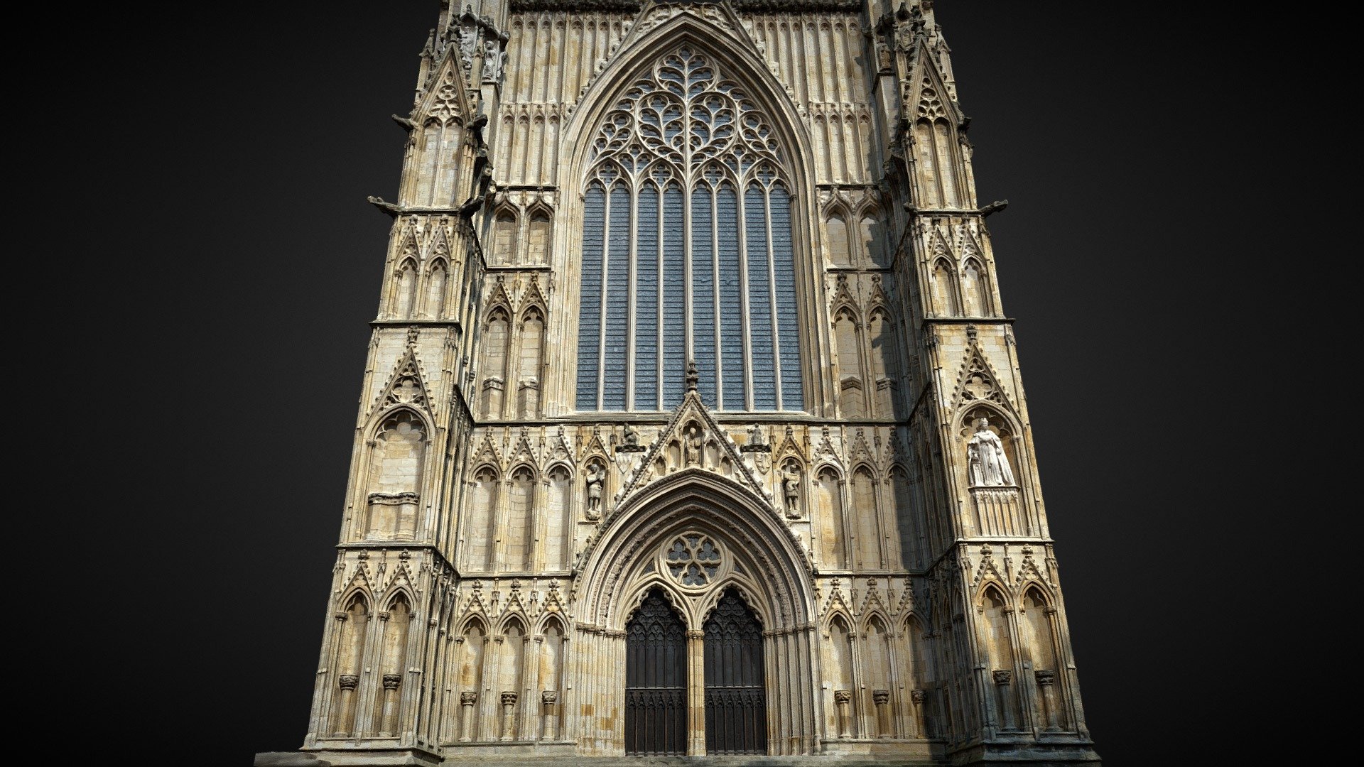 York Minster Cathedral Main Entrance West End - 3D model by Christians ...