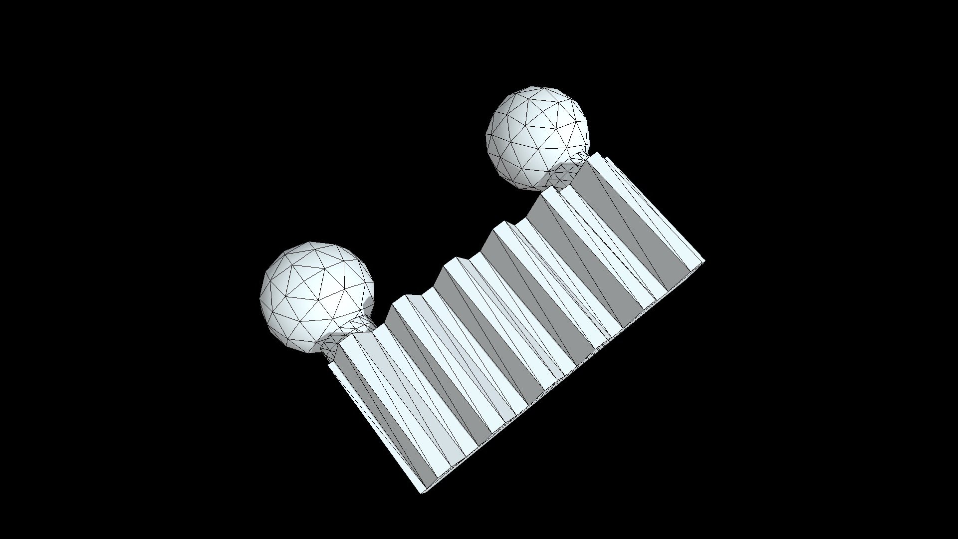 Gear Rack 1 x 2 with 2 Tow Ball - Download Free 3D model by ...