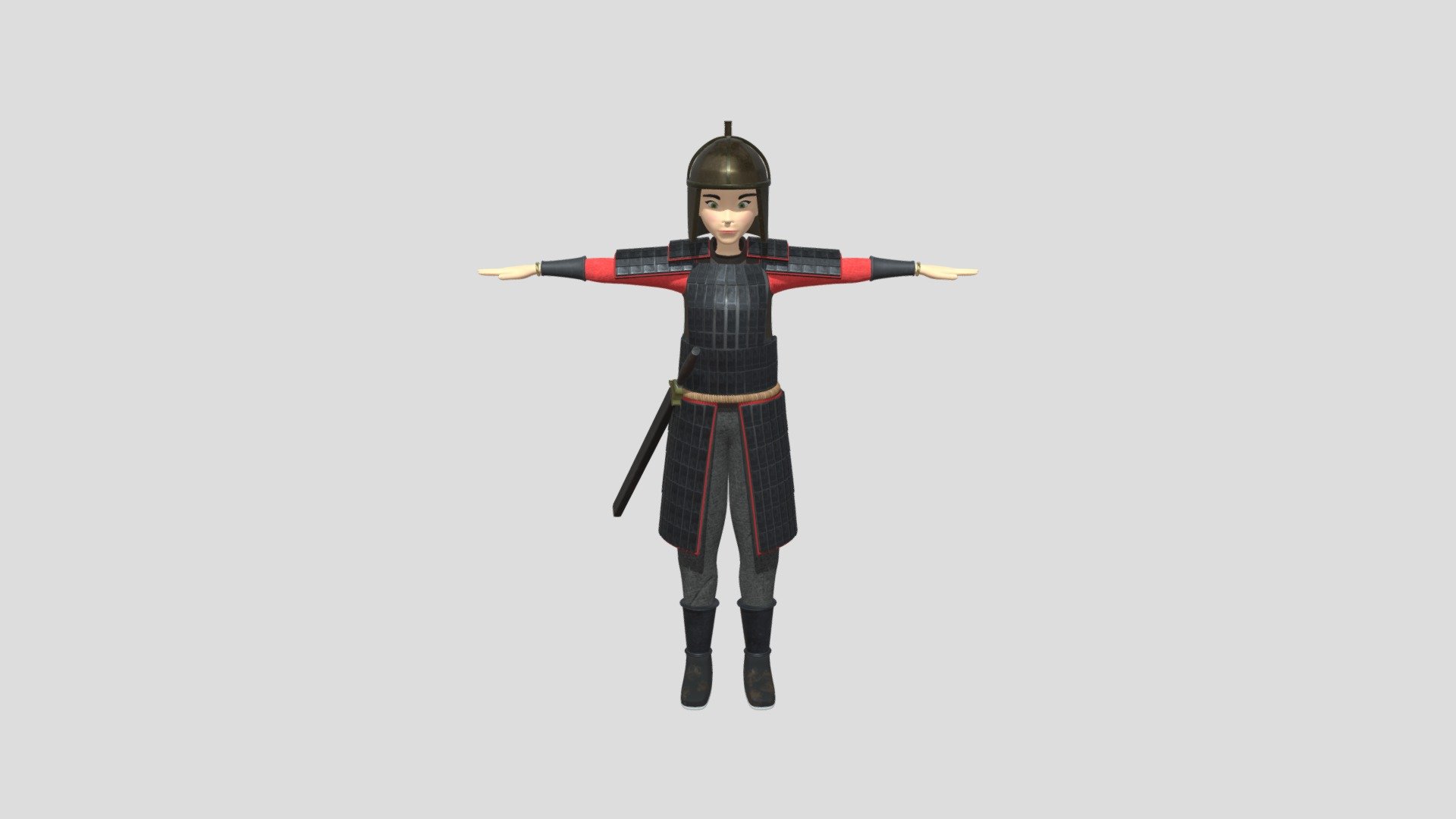 Female Han Dynasty Soldier - 3D model by GaoGaoStudios [ec30888 ...