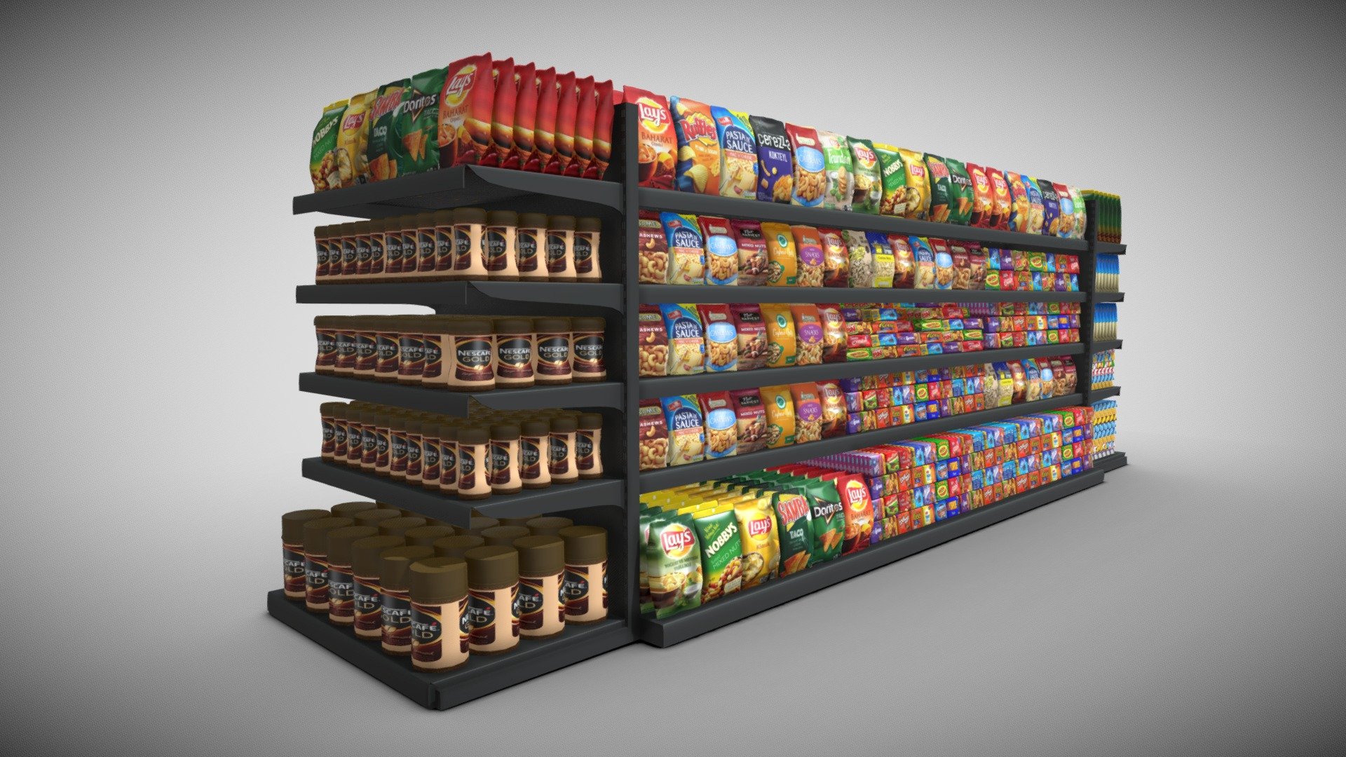 3D nuts and chips store model - 3D model by nvere [ec37107] - Sketchfab