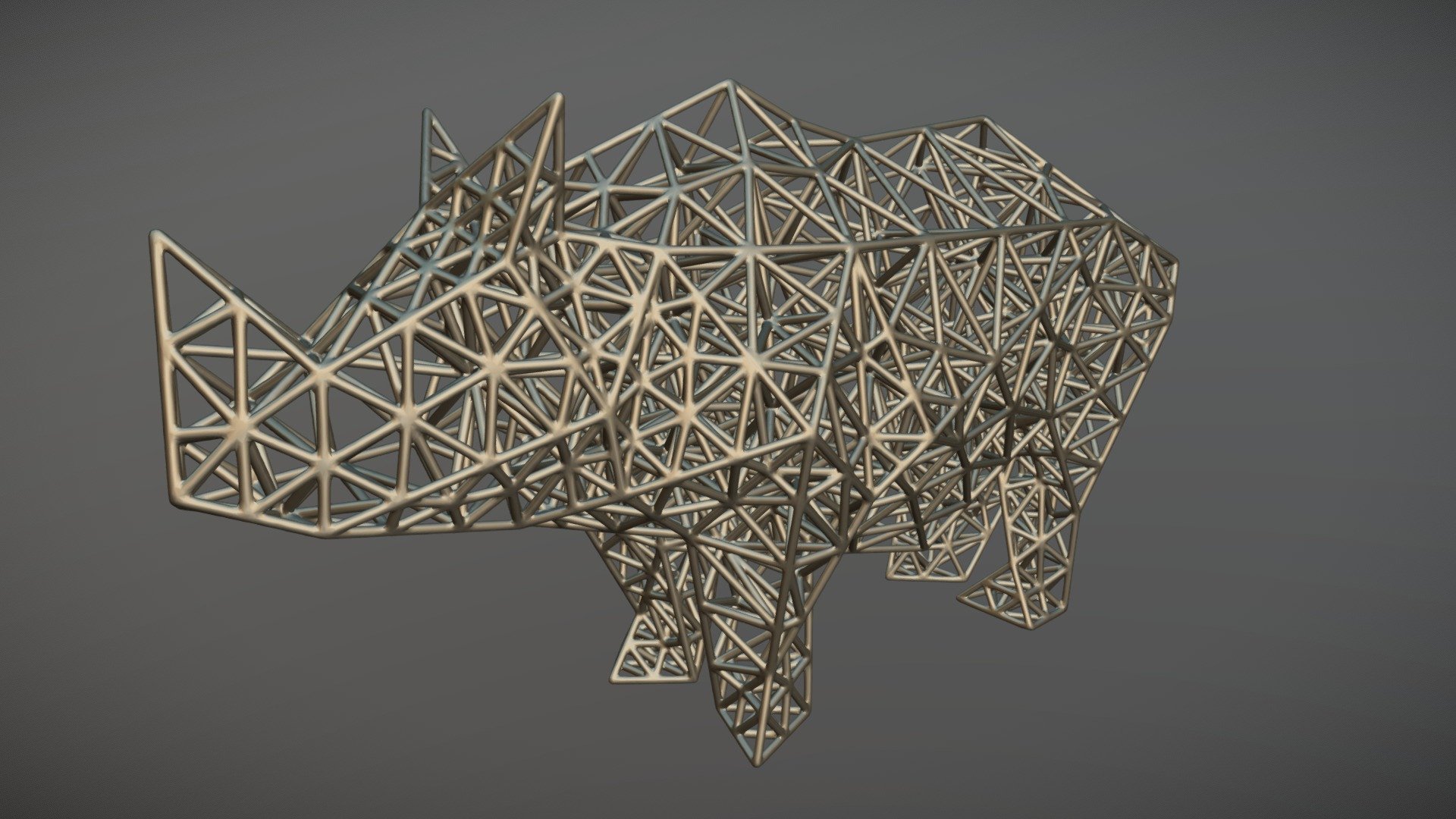 The Low Poly Rhino as a 'hyper-structure'. - Download Free 3D model by ...
