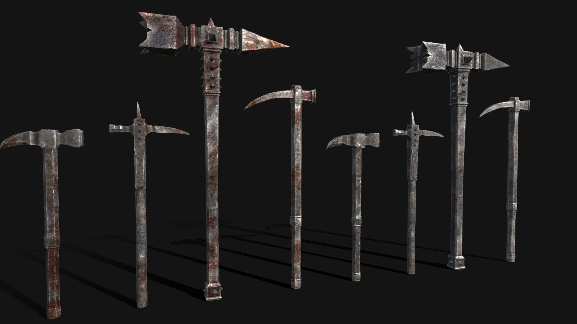 Medieval Spiked Hammer Kit - Buy Royalty Free 3D model by Clockwork ...