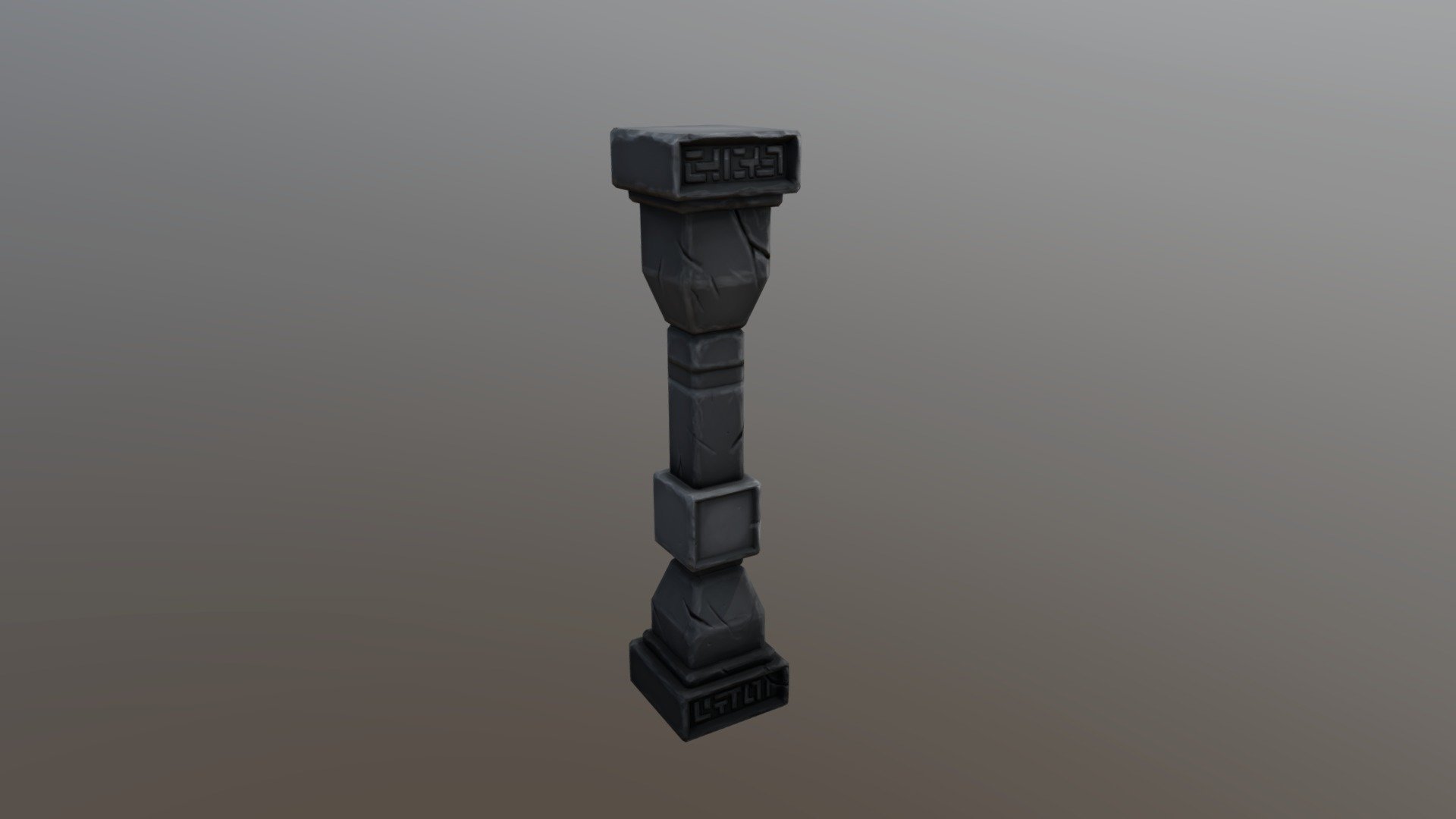 hand painted stone pillar - 3D model by Teby [ec4b18f] - Sketchfab