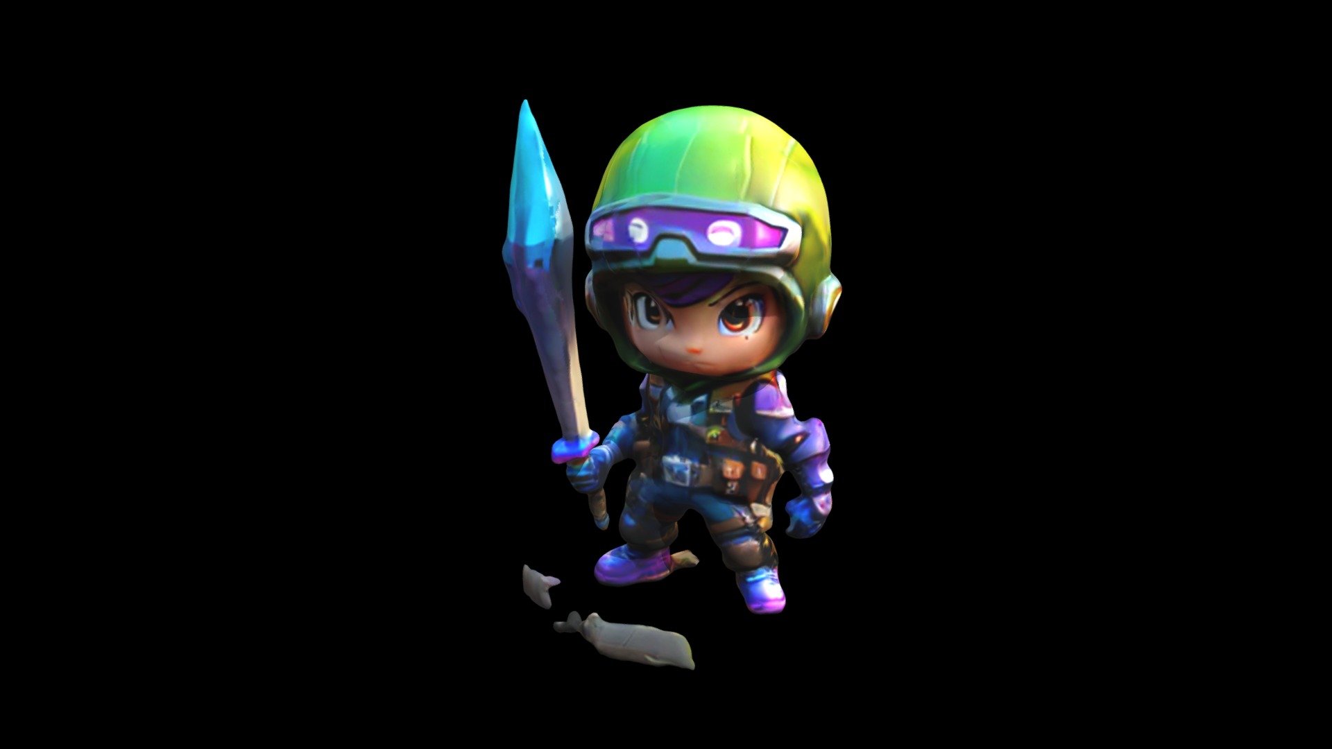 "Anime Fighting Game Fighter" - Download Free 3D model by klrxyz ...