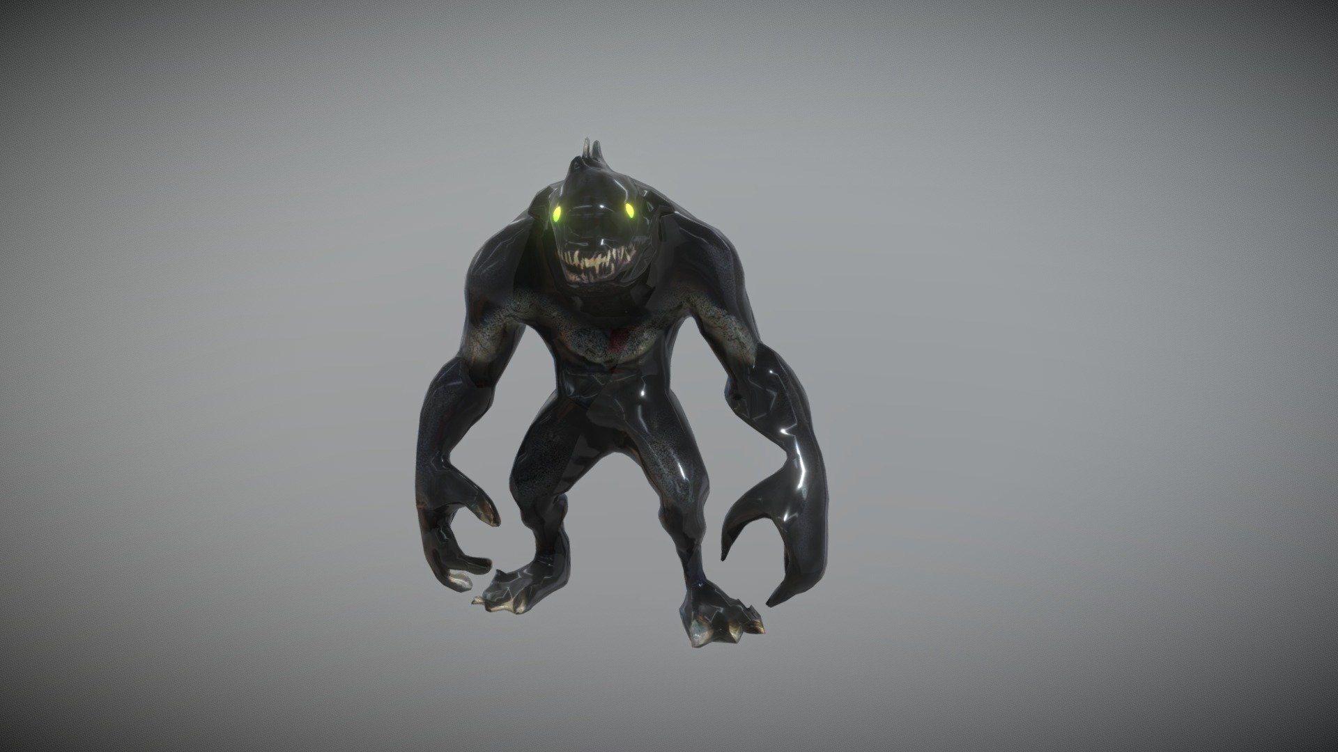 Monster- with glowing eyes - Download Free 3D model by Dominic Baker ...