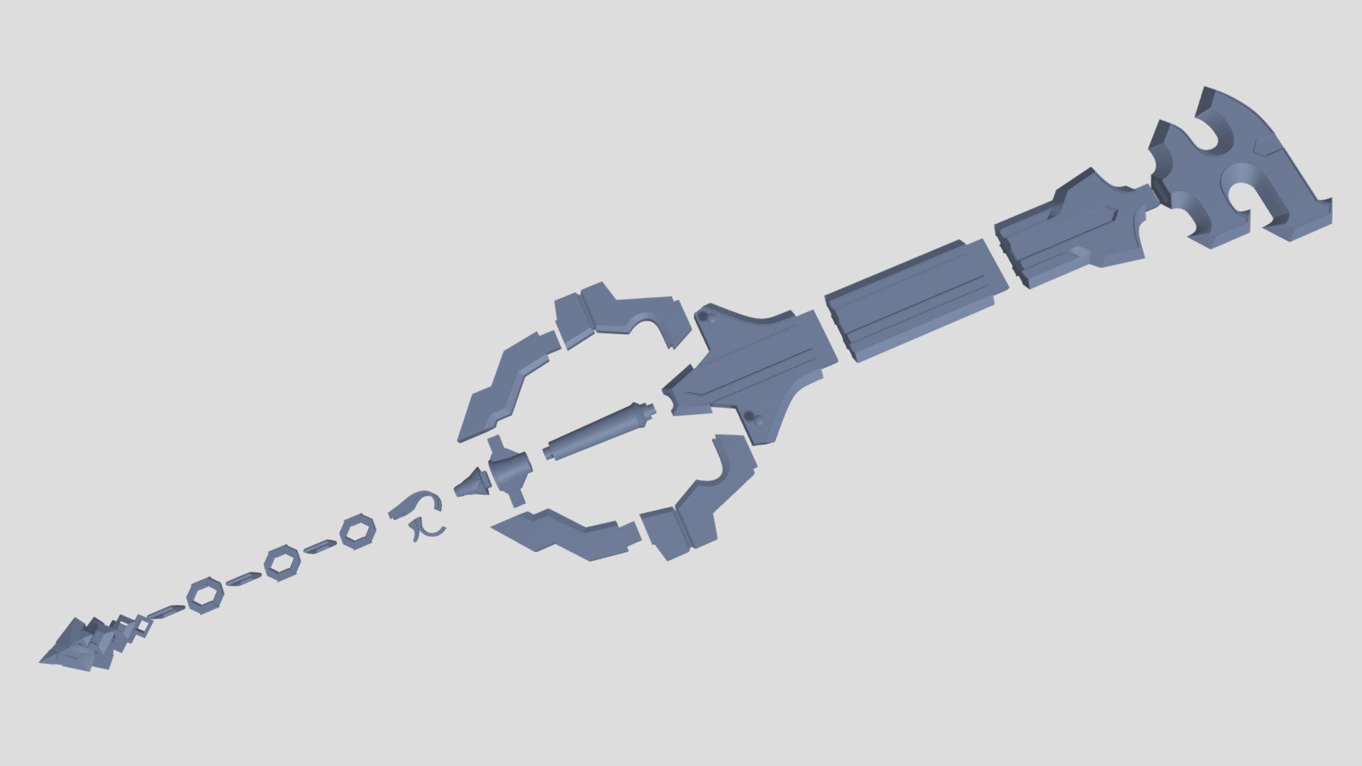Earthshaker Keyblade - 3d printing - Buy Royalty Free 3D model by Nikra ...