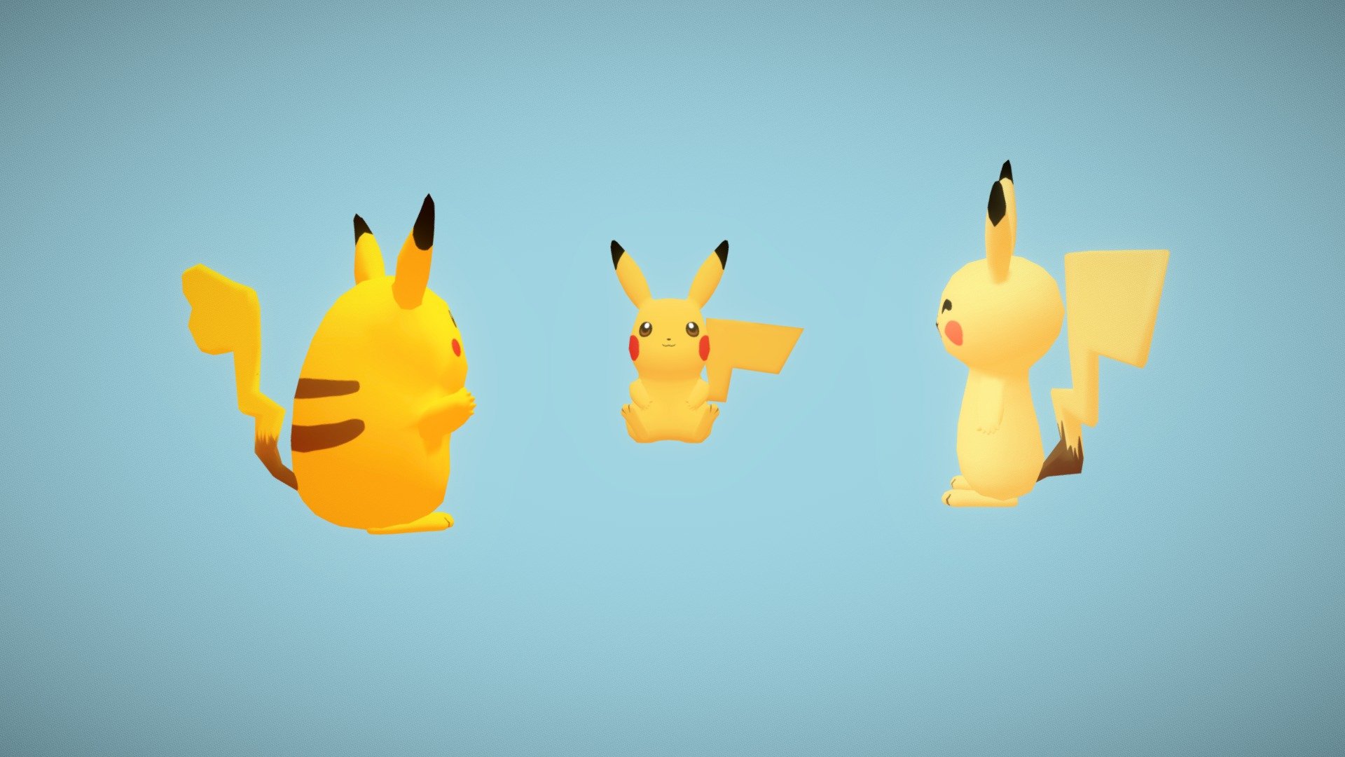 Pikachus - 3D model by Grace Merry (@gracelikescake) [ec4fffc] - Sketchfab