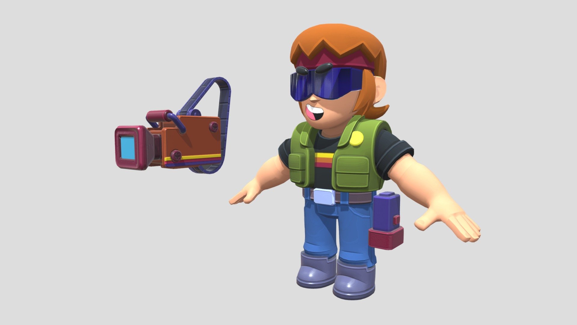 Buster Render 3D - 3D model by CafeDescafeinado [ec5008c] - Sketchfab
