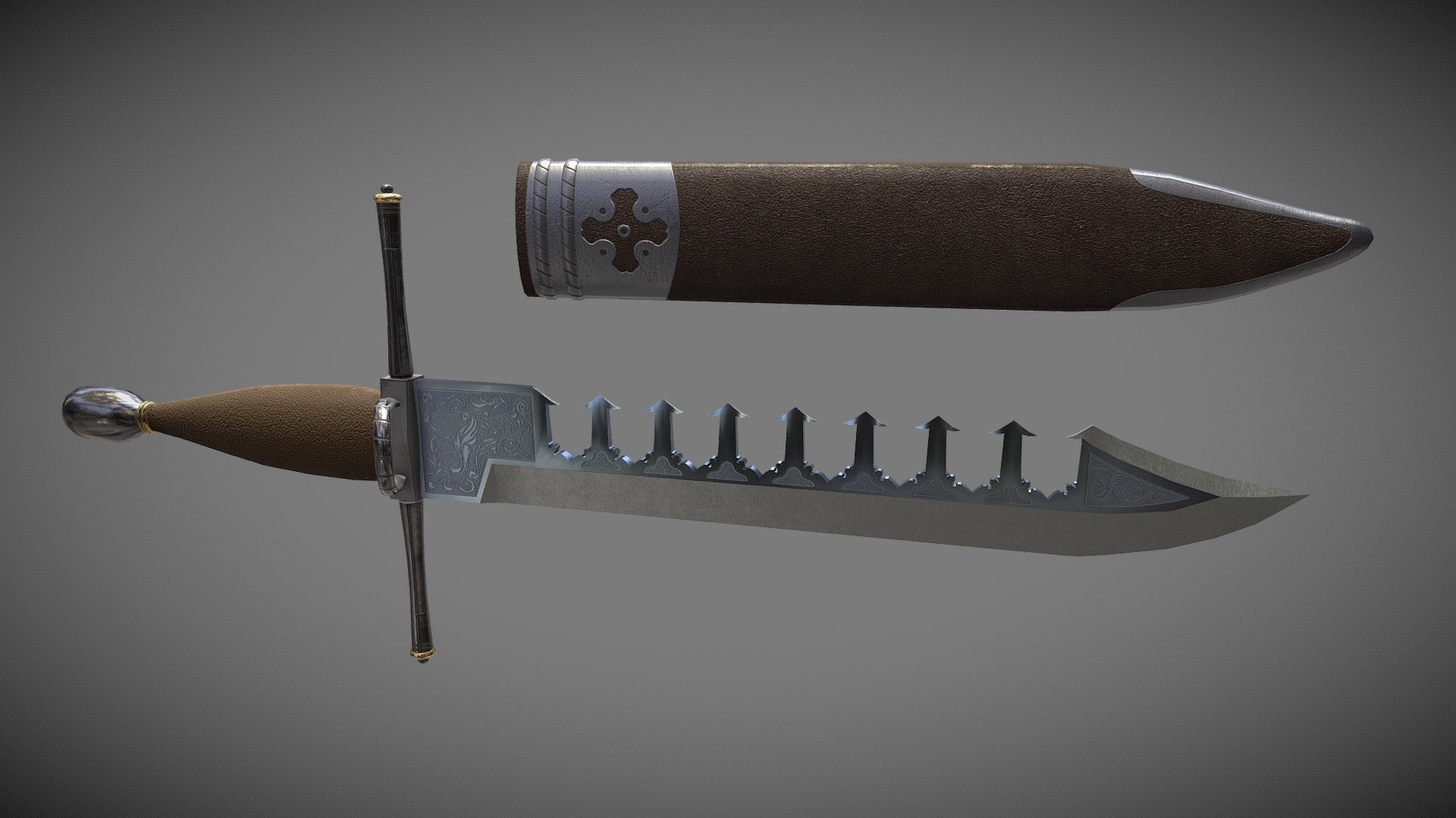 Swordbreaker Dagger - 3D model by Garloid [ec50f8b] - Sketchfab