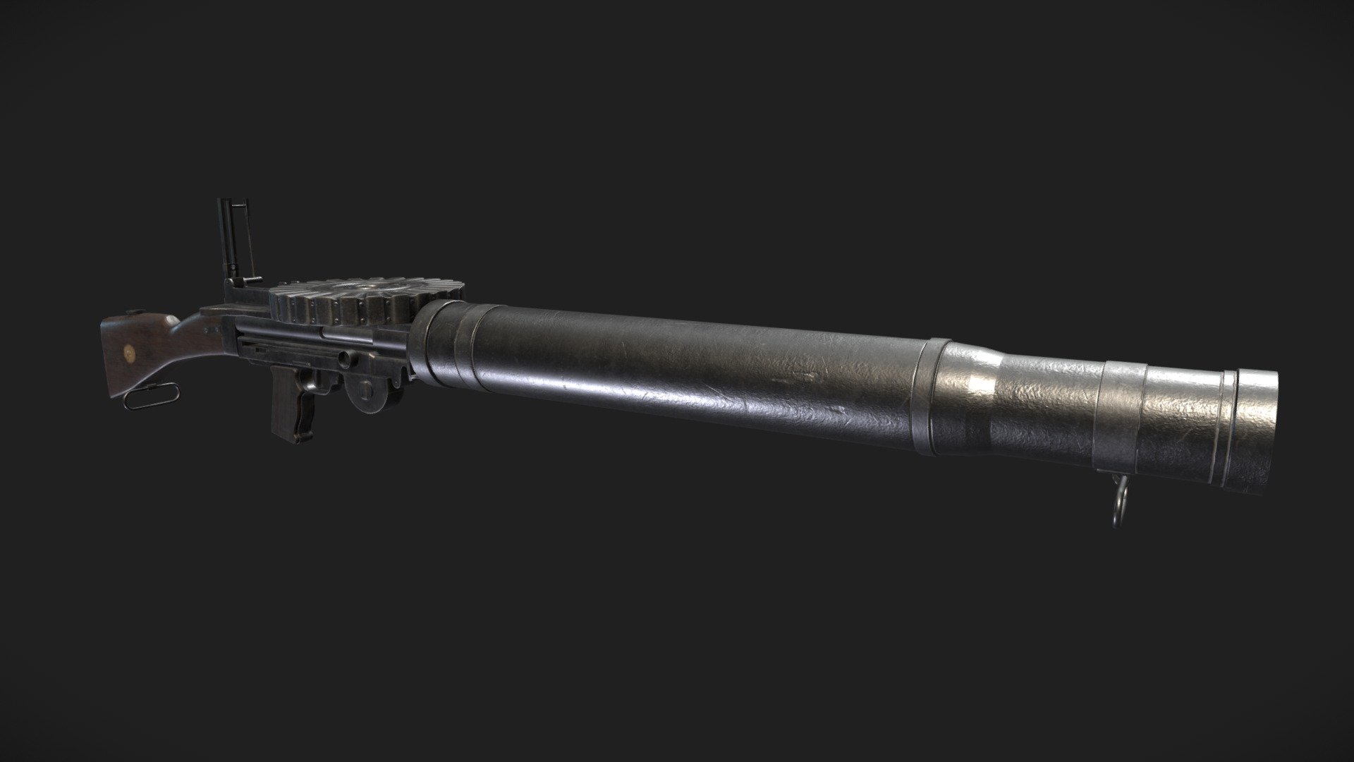 GAP Assignment - Complex Object - The Lewis Gun - 3D model by ...