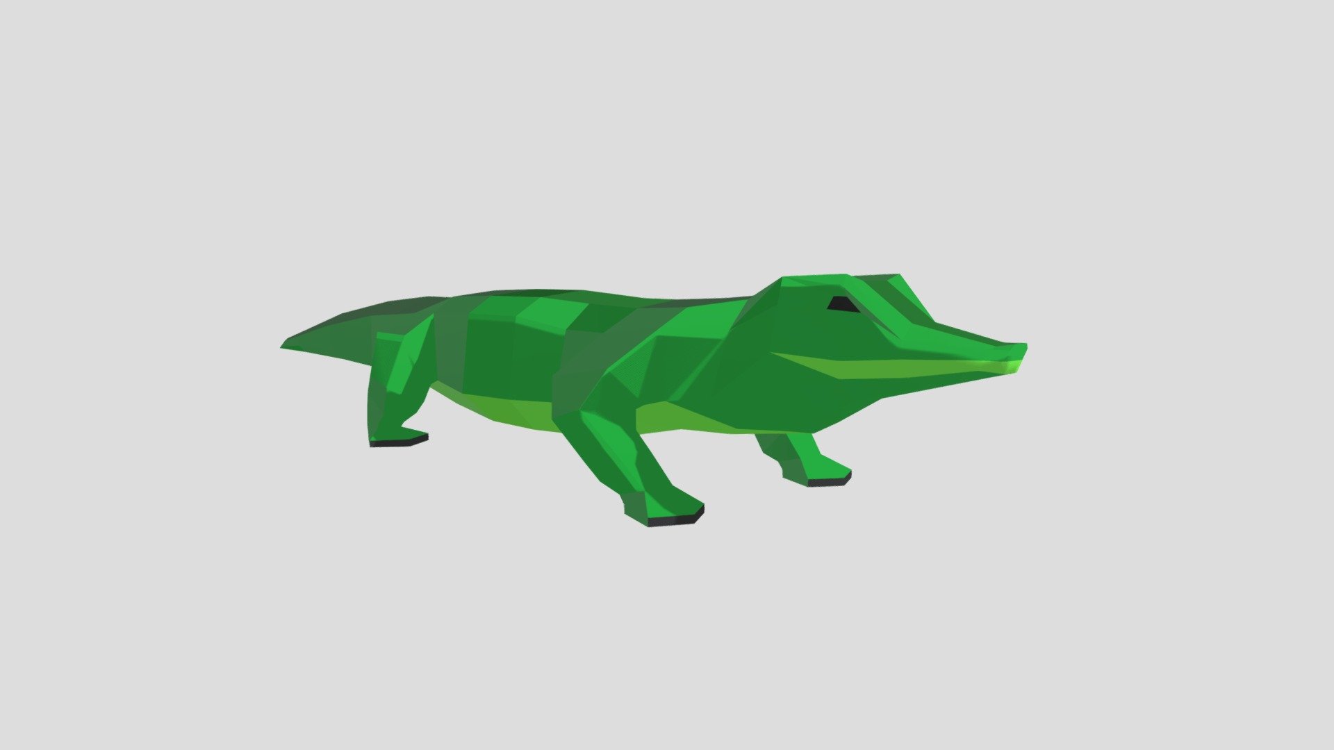 Low Poly Crocodile - 3D model by karina.blurtsyan [ec545a2] - Sketchfab