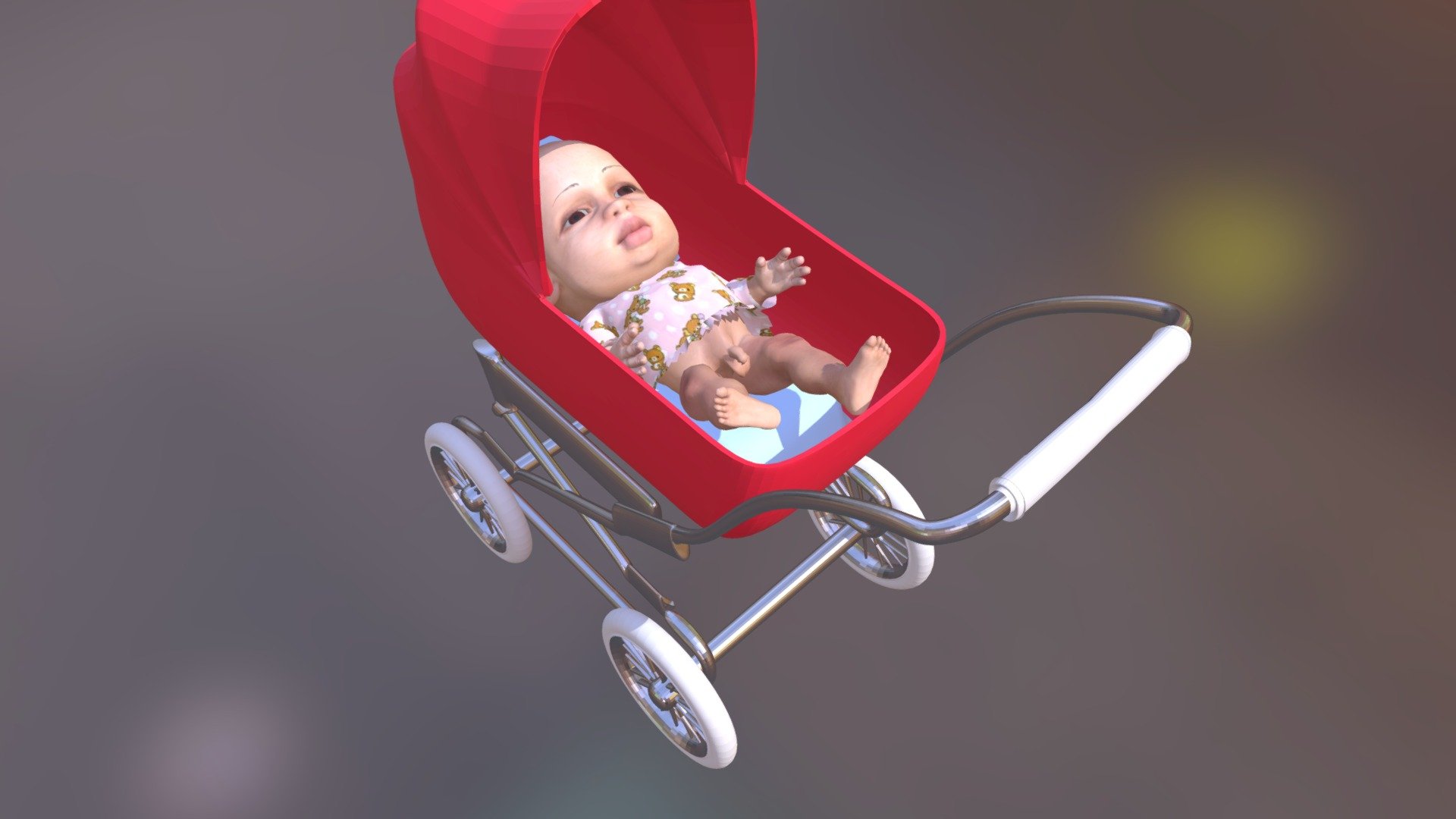 Pram - Download Free 3D model by Dolores (@upto21) [ec564a0] - Sketchfab