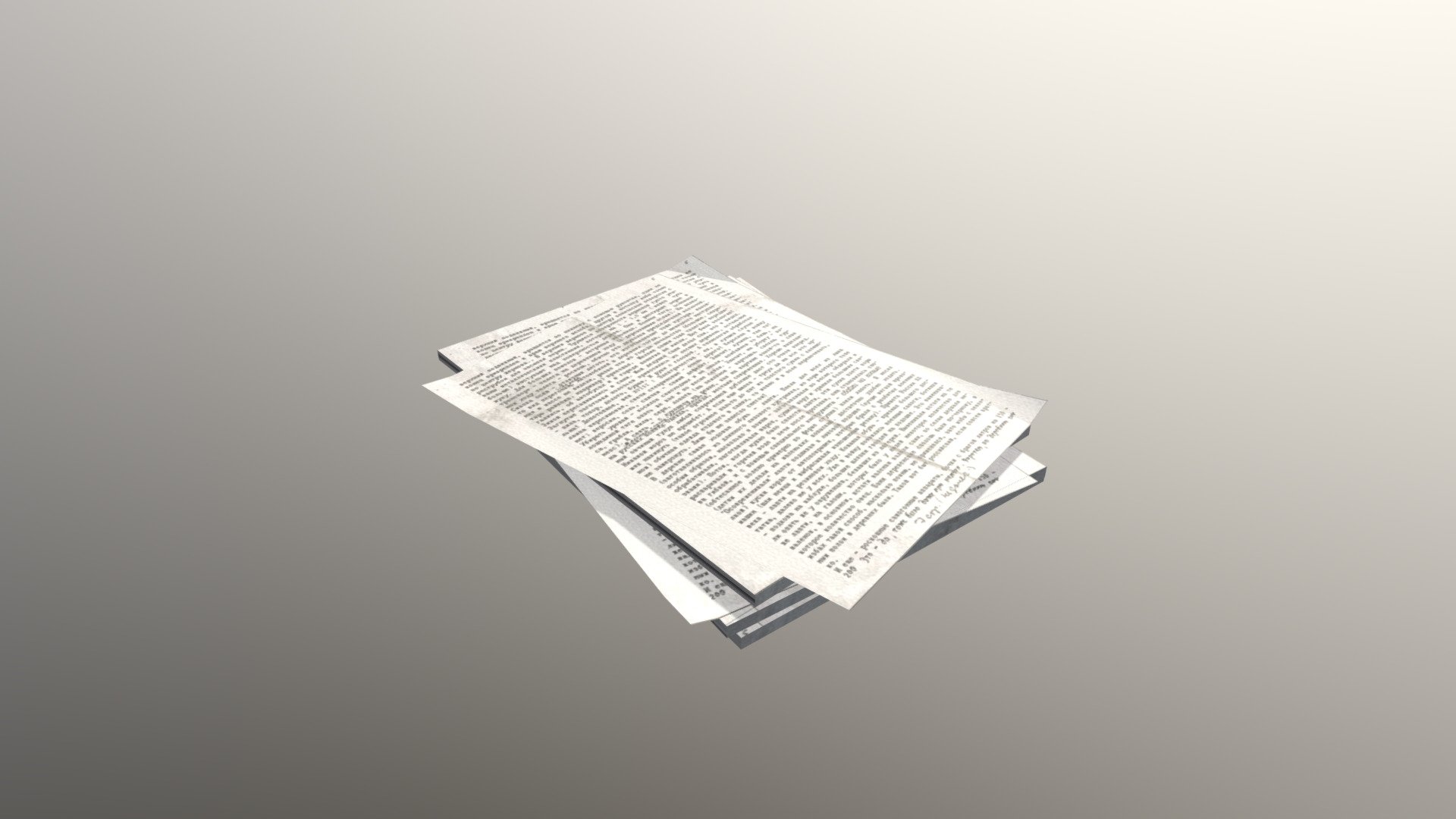 Paper-text - 3D model by bectences [ec57572] - Sketchfab