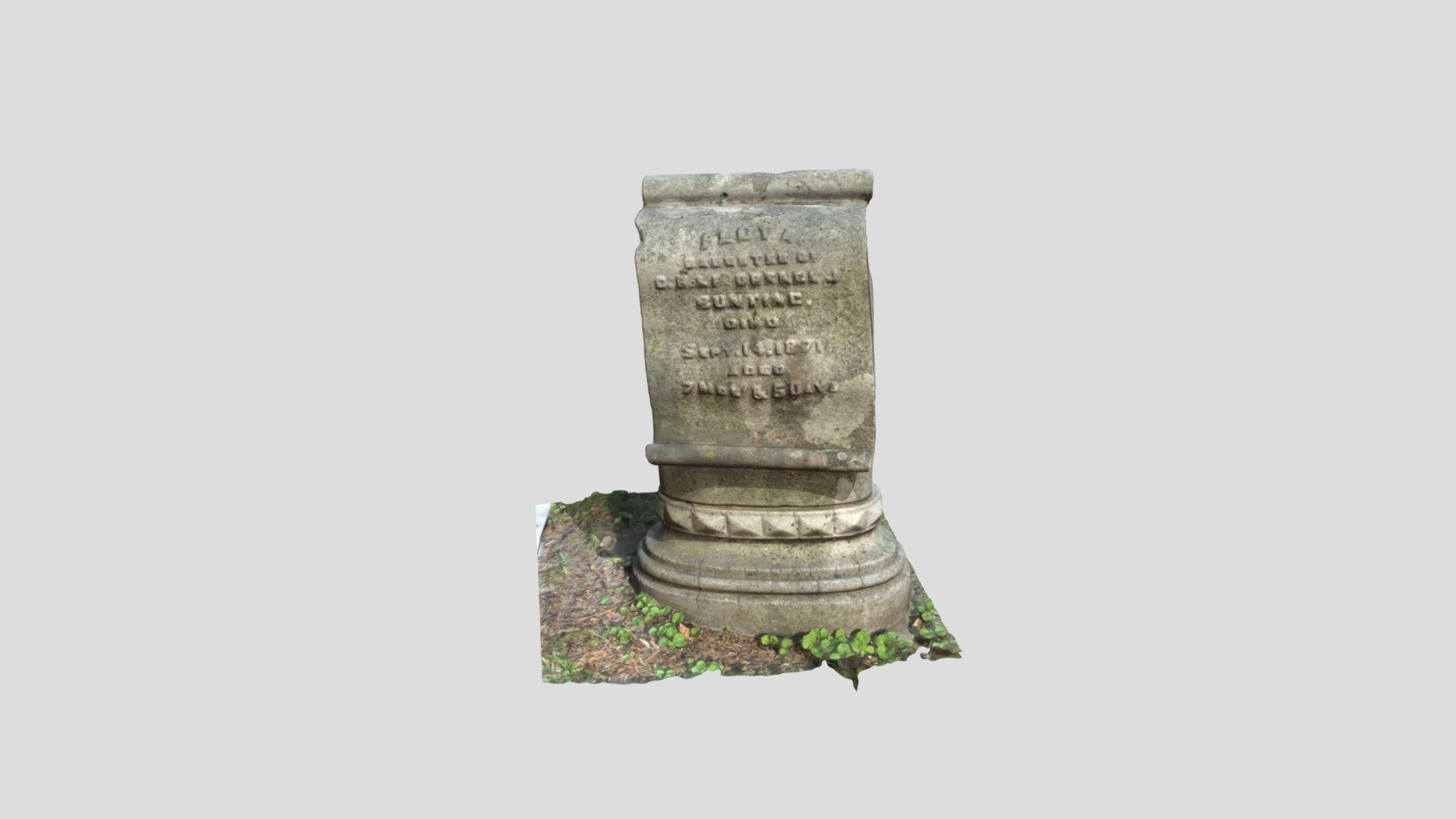 Floyd Grave Monument, Oak Grove Cemetery - 3D model by mgmoeller ...