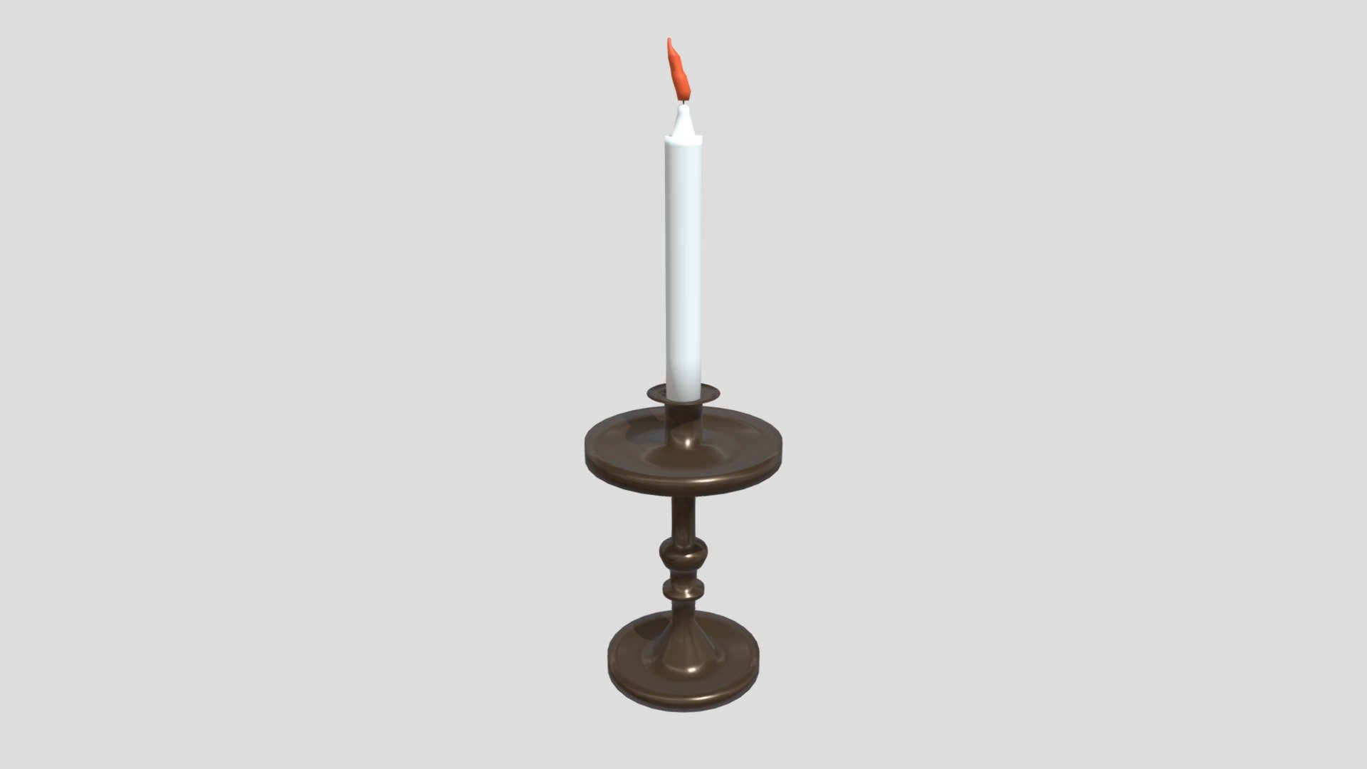 подсвечник со свечой - Download Free 3D model by Prist130986 [ec5d992 ...