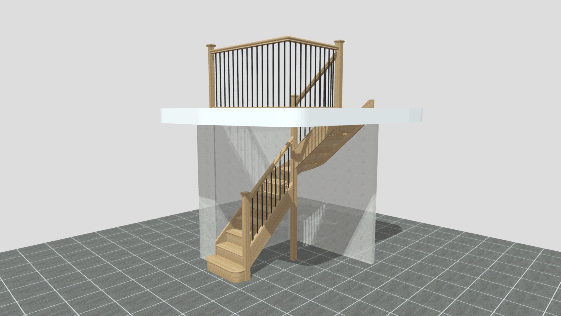 Oak_staircase - Download Free 3D model by JDJoineryLtd (@JDJoinery ...