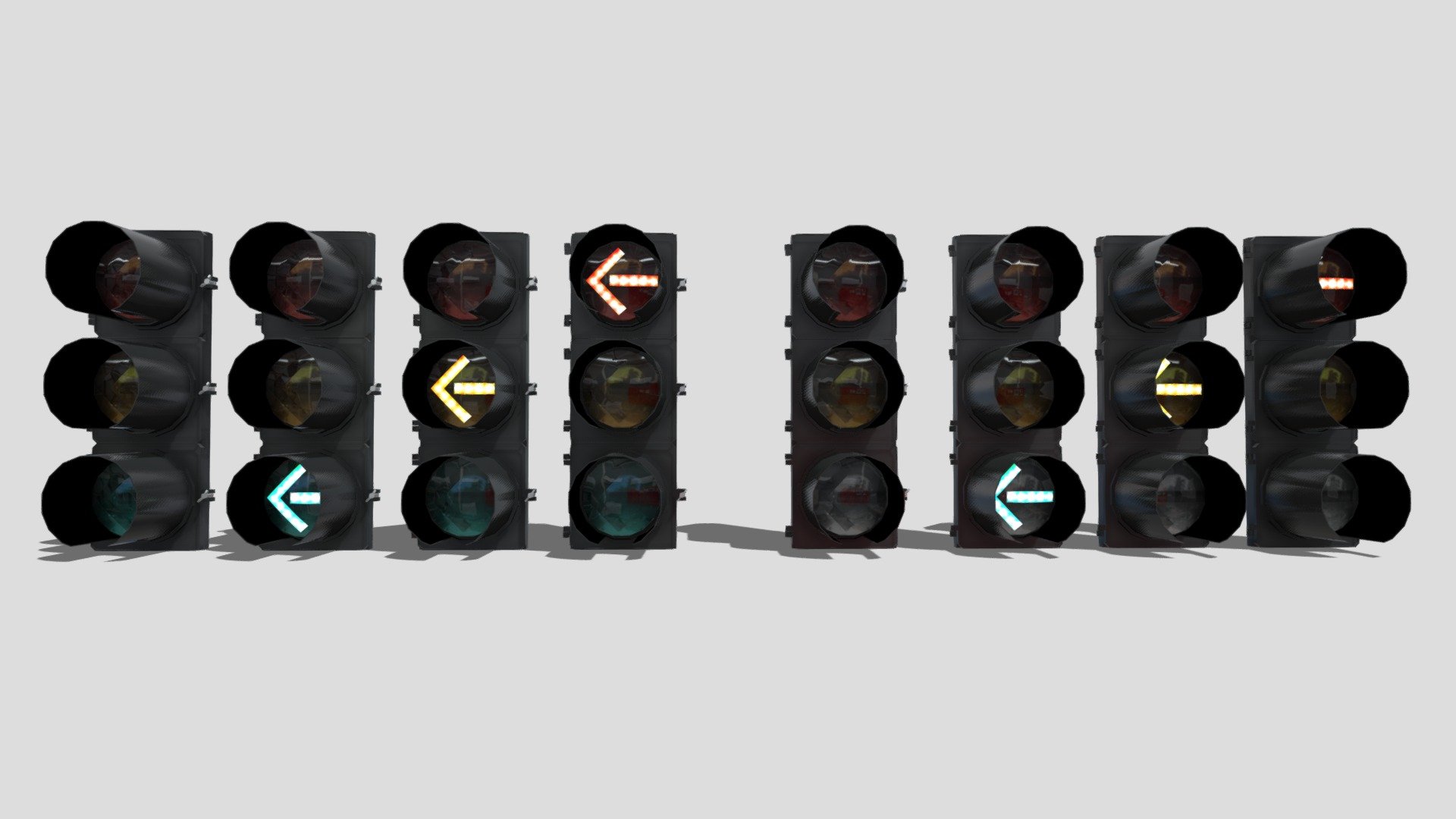8-inch GE VLA left turn signals set. - Download Free 3D model by ...
