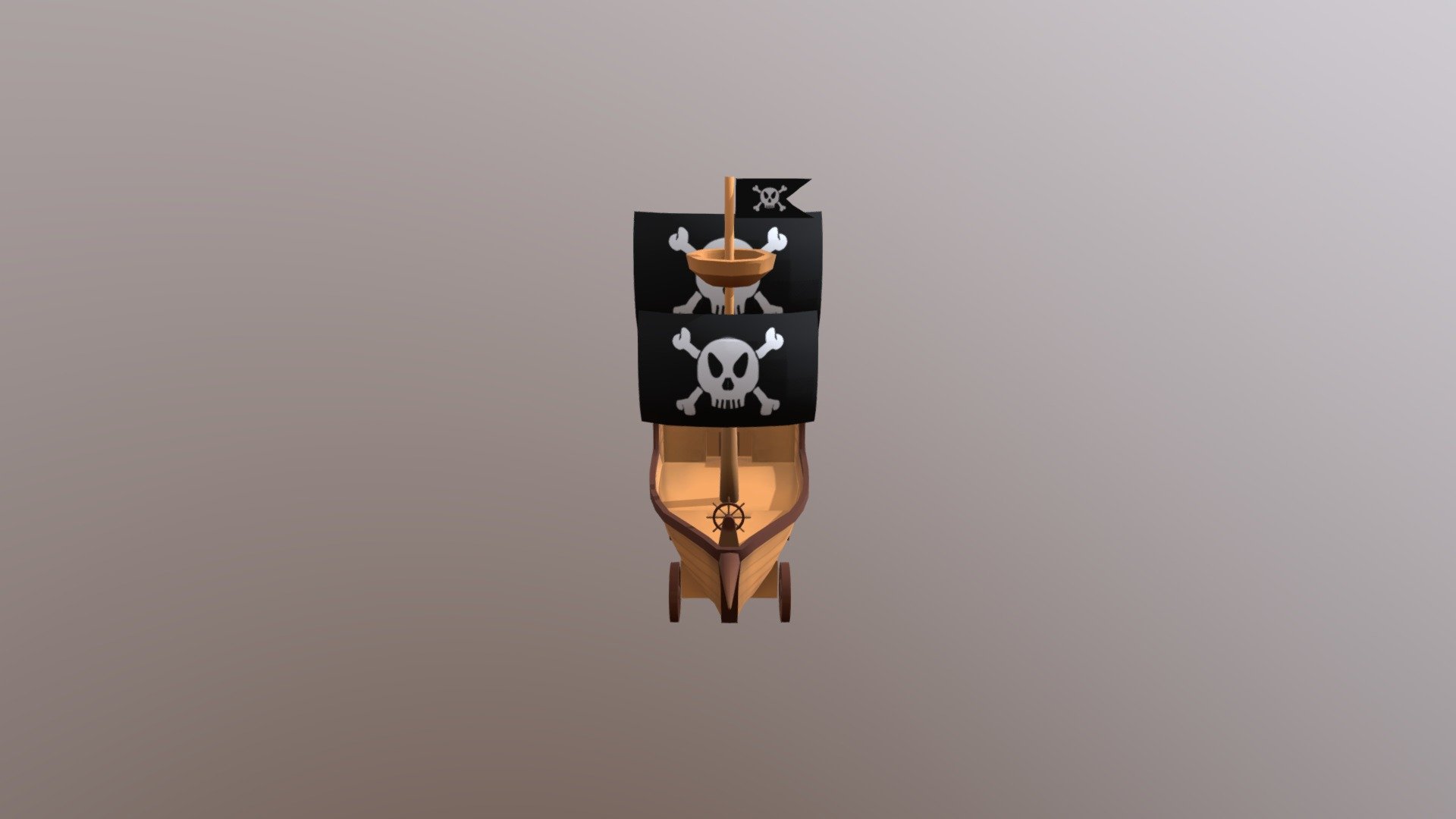 Pirate Ship with Wheels - Download Free 3D model by castrolol [ec72d8a ...