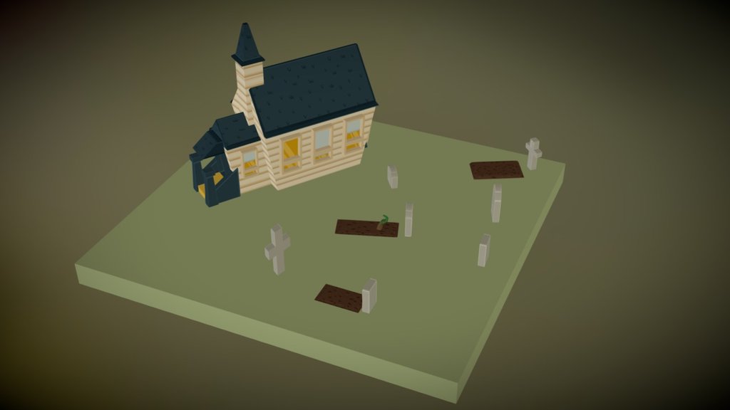 Low Poly Church - 3D model by reqgie [ec7495d] - Sketchfab