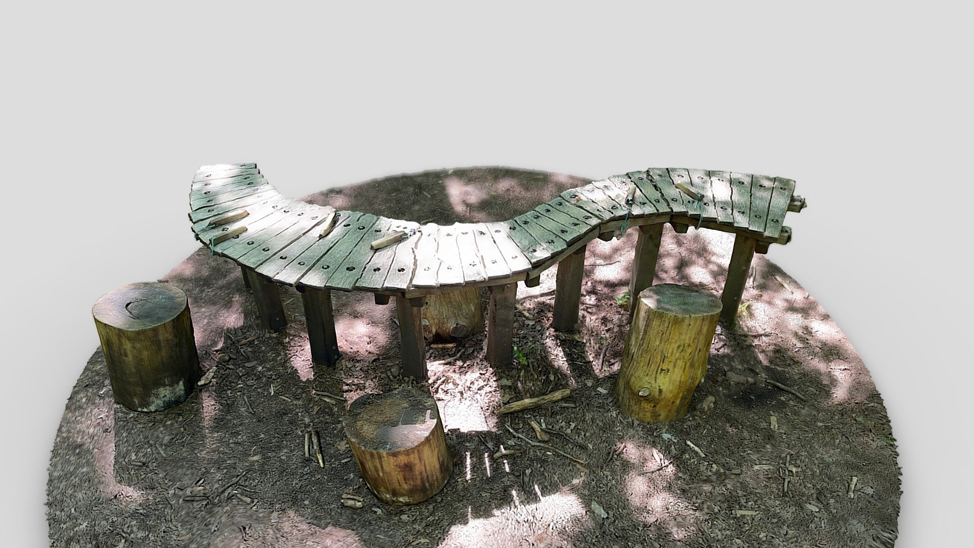 Wooden xylophone - 3D model by alban [ec7627e] - Sketchfab