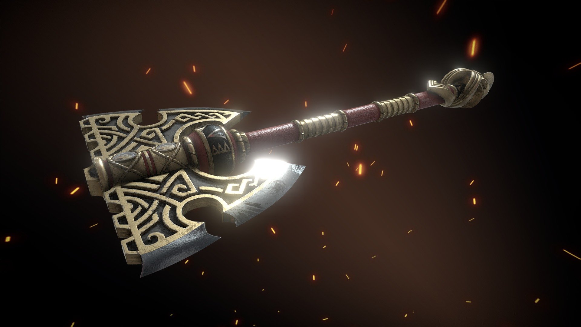 Slayer two hand axe (warhammer series) (Free) - Download Free 3D model ...