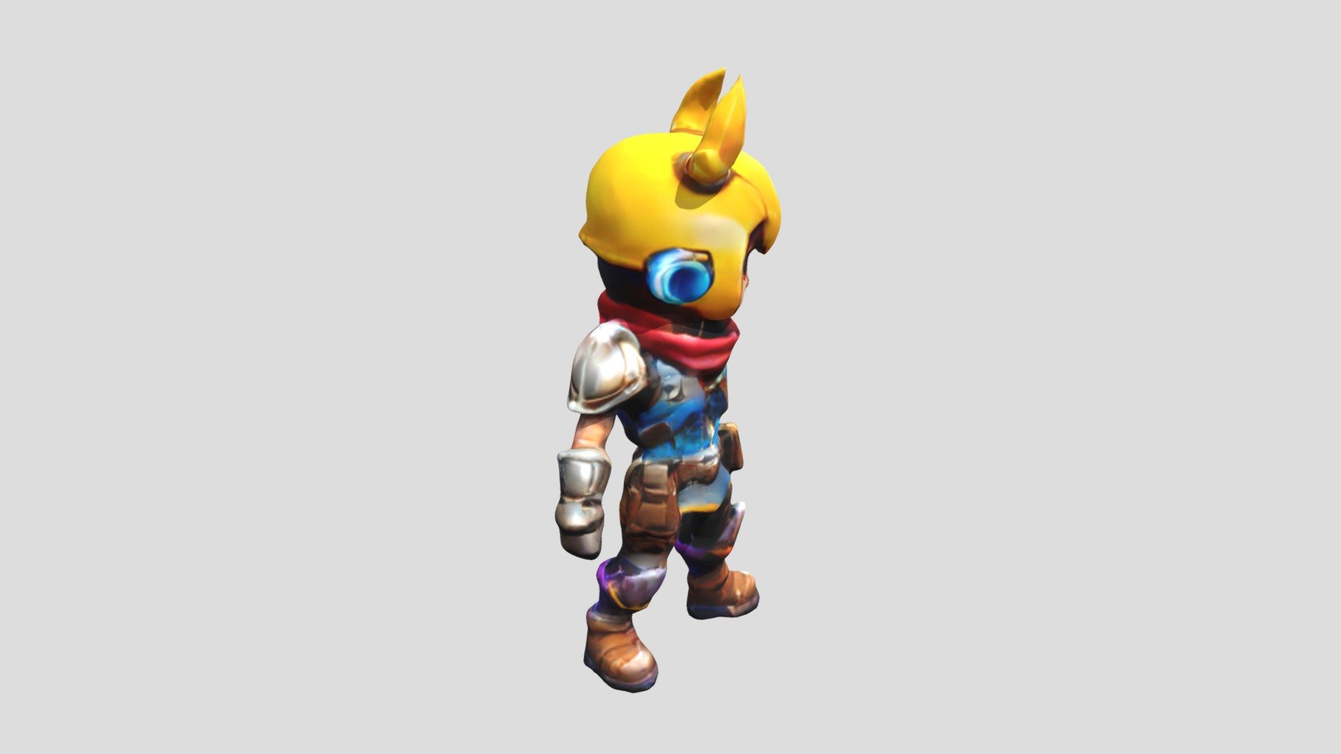 An animated video game character with striking, - Download Free 3D ...
