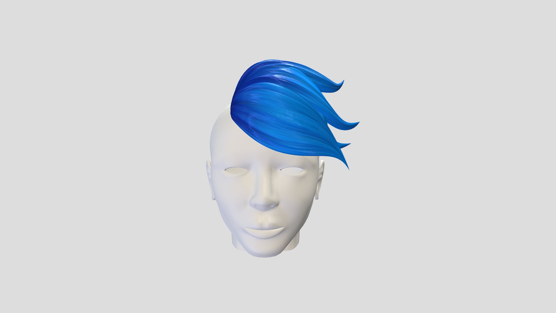 Blue Punk Hair - Buy Royalty Free 3D model by 3dia [ec793a7 ...