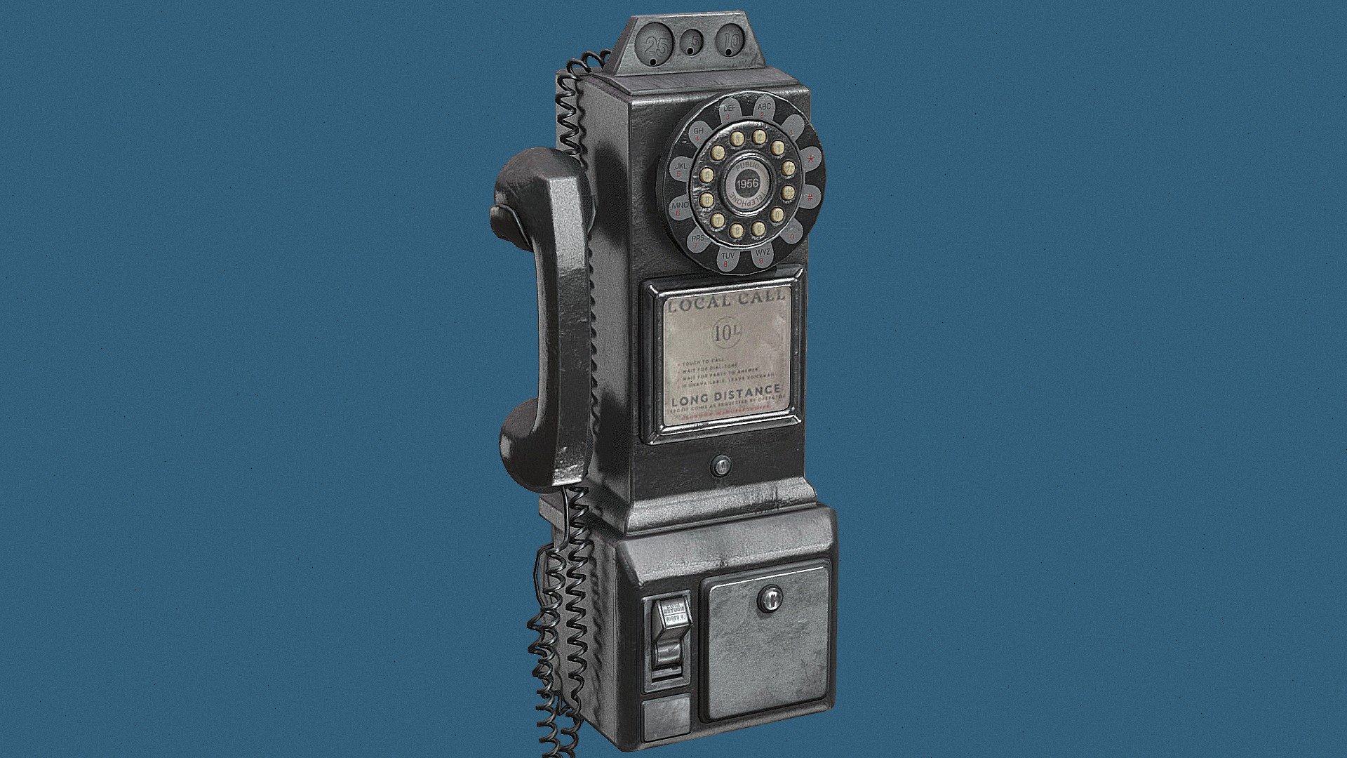 Vintage pay telephone 3D Model - 3D model by ƚᴎɘbiɿT (@xtrident ...