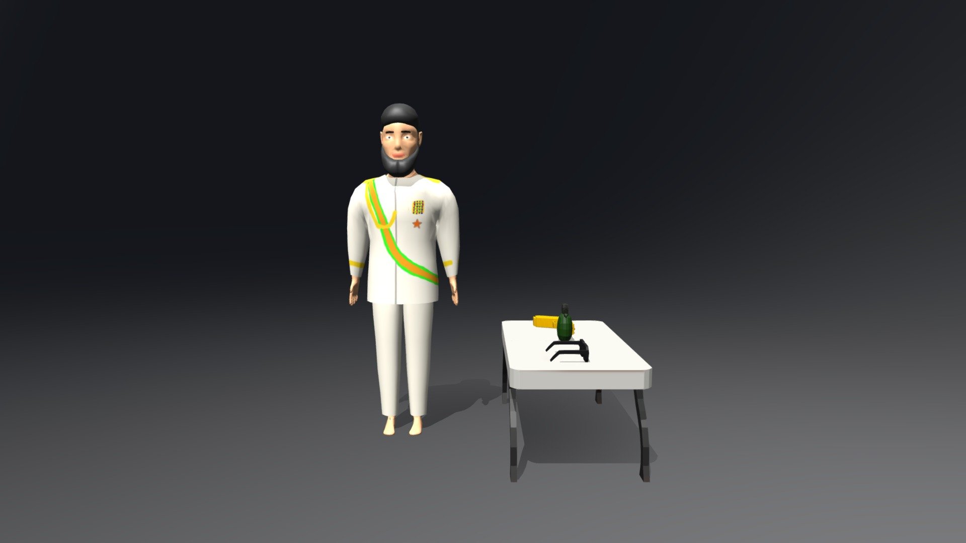 Admiral General Aladeen - The Dictator - 3D model by Zain Tariq ...