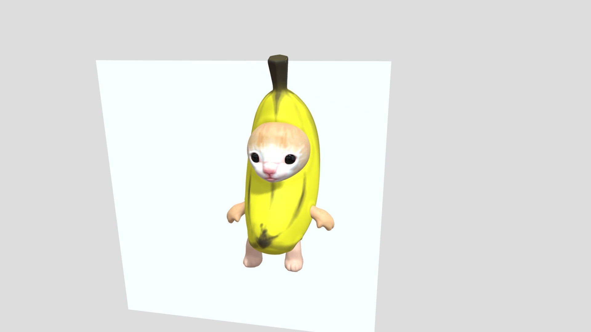 banana cat - 3D model by Erfando.R [ec7d682] - Sketchfab