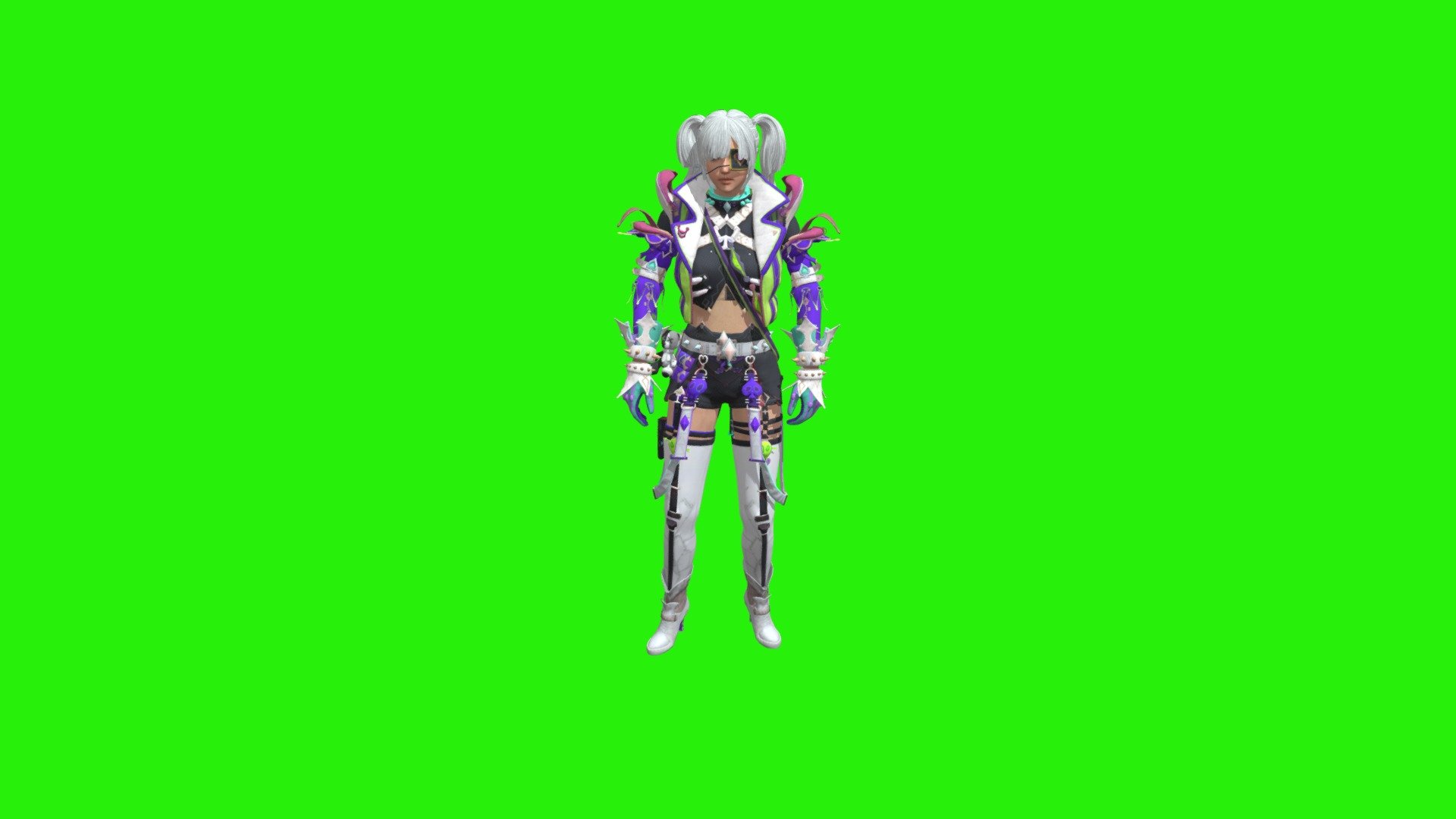 Fluroscent Jester set idle breathing animation - Download Free 3D model ...