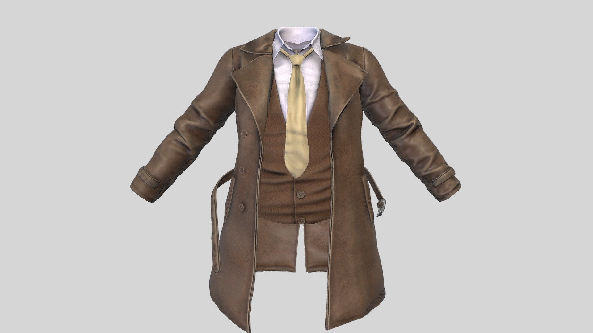 Historic Coat Vest And Tie - Buy Royalty Free 3D model by 3dia [ec81853 ...
