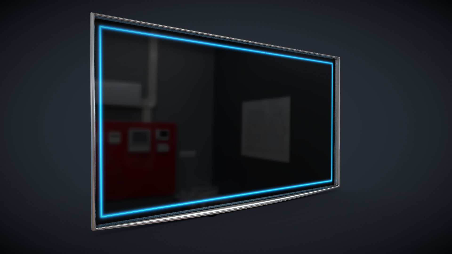 futuristic_TV_004_silver_screen - 3D model by 3polies [ec82157] - Sketchfab