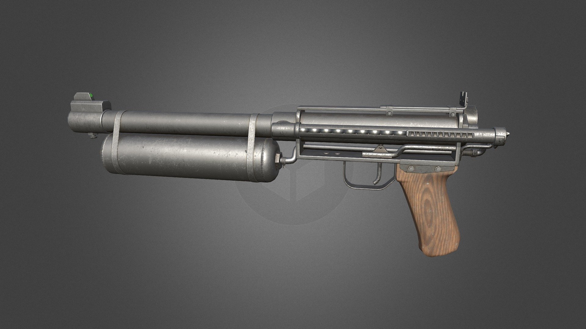 Post apocalyptic air pistol - 3D model by Alex44444 [ec8229e] - Sketchfab