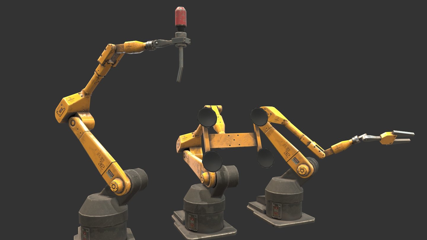 Industrial Robot Arms - 3D model by Renafox (@kryik1023) [ec87877 ...