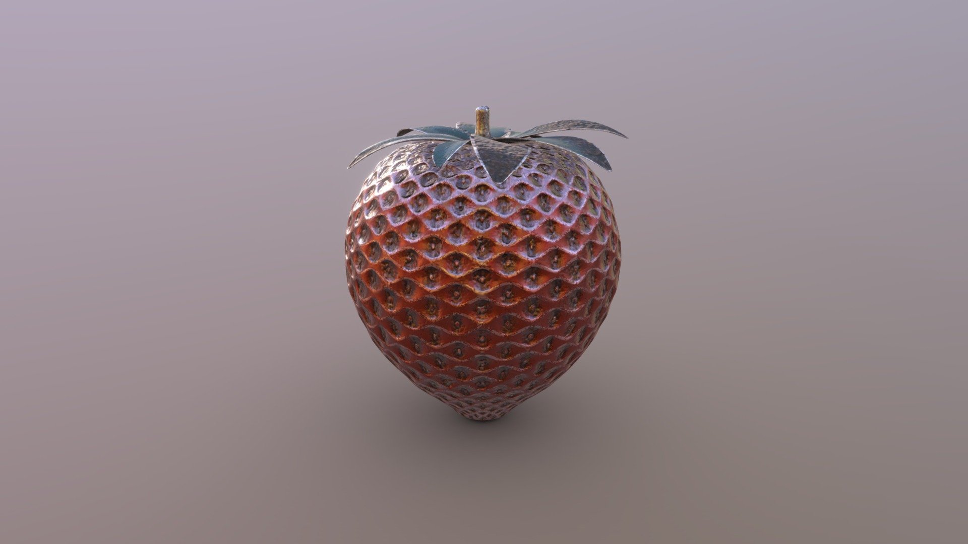 Semi-organic Strawberry - 3D model by MonoRaven [ec8bad6] - Sketchfab