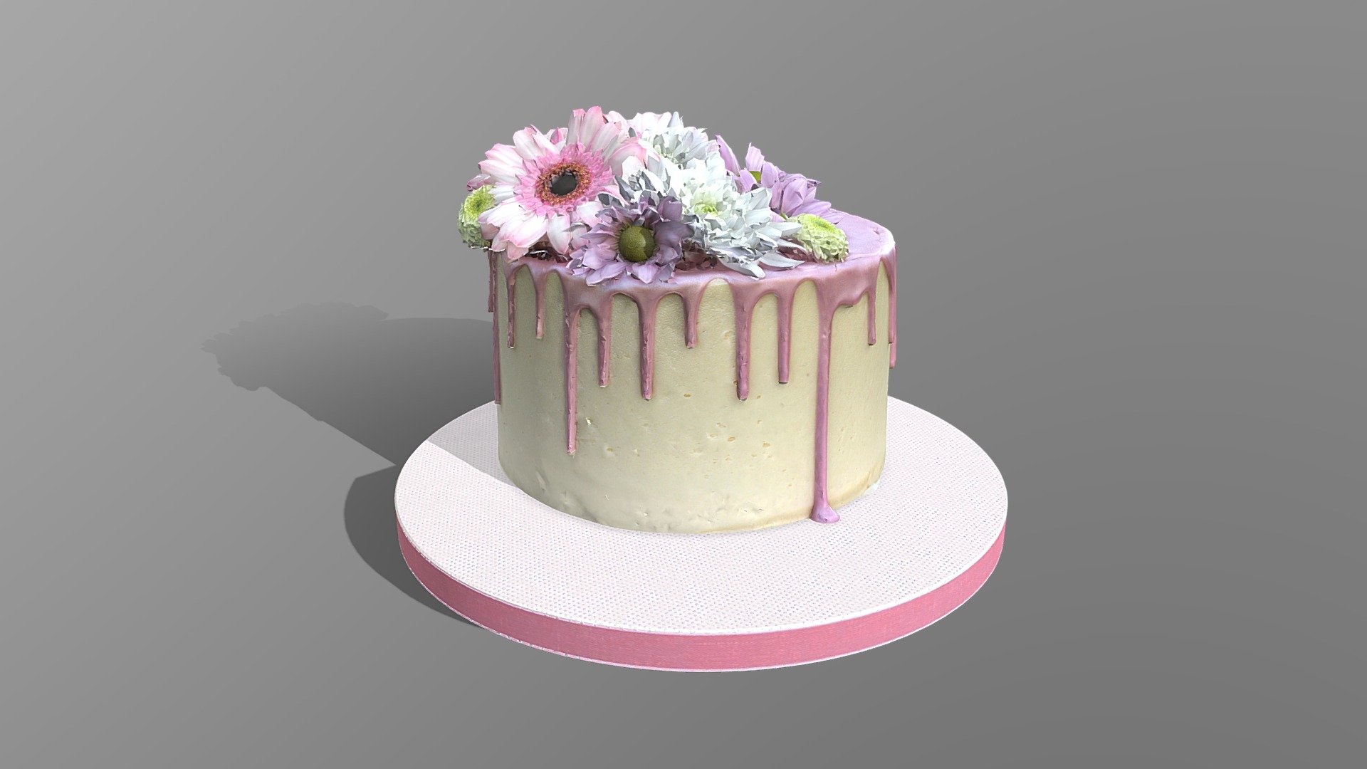 Spring Flowers Drip Cake - Buy Royalty Free 3D model by Cakesburg ...