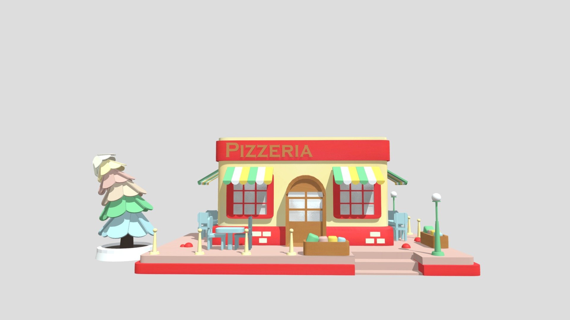 披薩店 Pizza shop - Download Free 3D model by DPE0403 [ec958d6] - Sketchfab