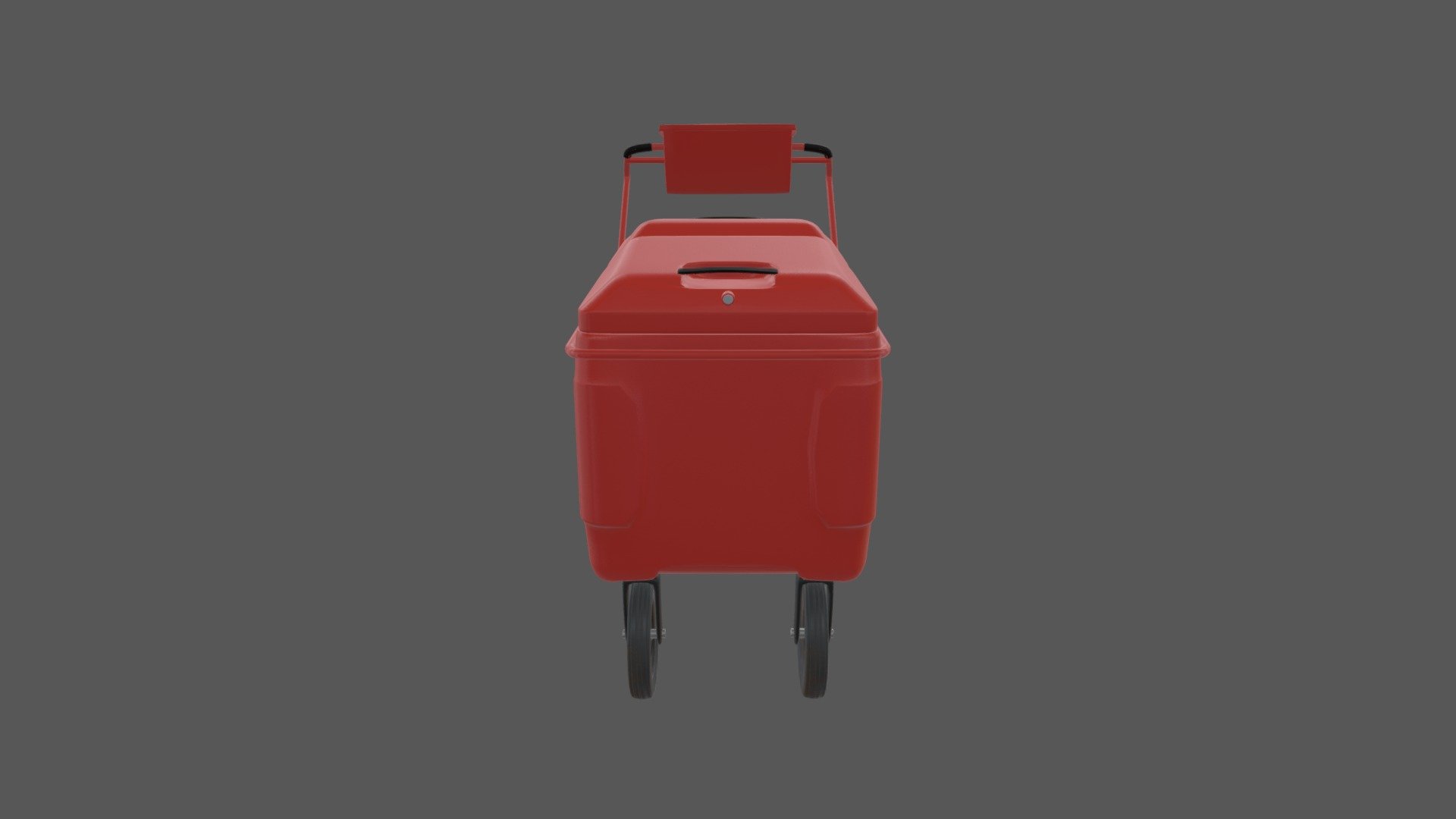 Red Royal Mail trolley 3D Model - Download Free 3D model by v.sundhar ...