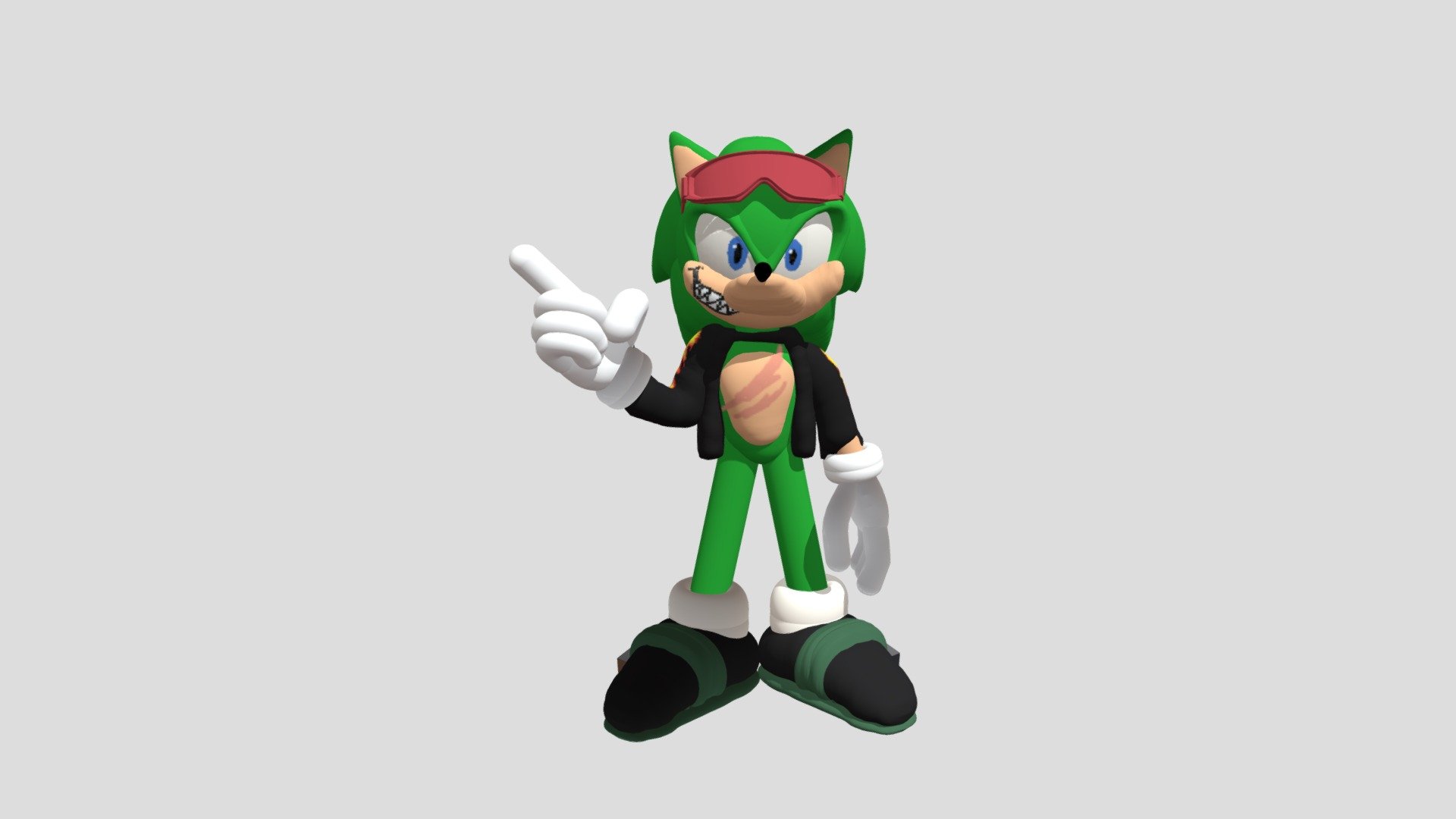 Scourge The Hedgehog - Download Free 3D model by NexusSpeedster ...