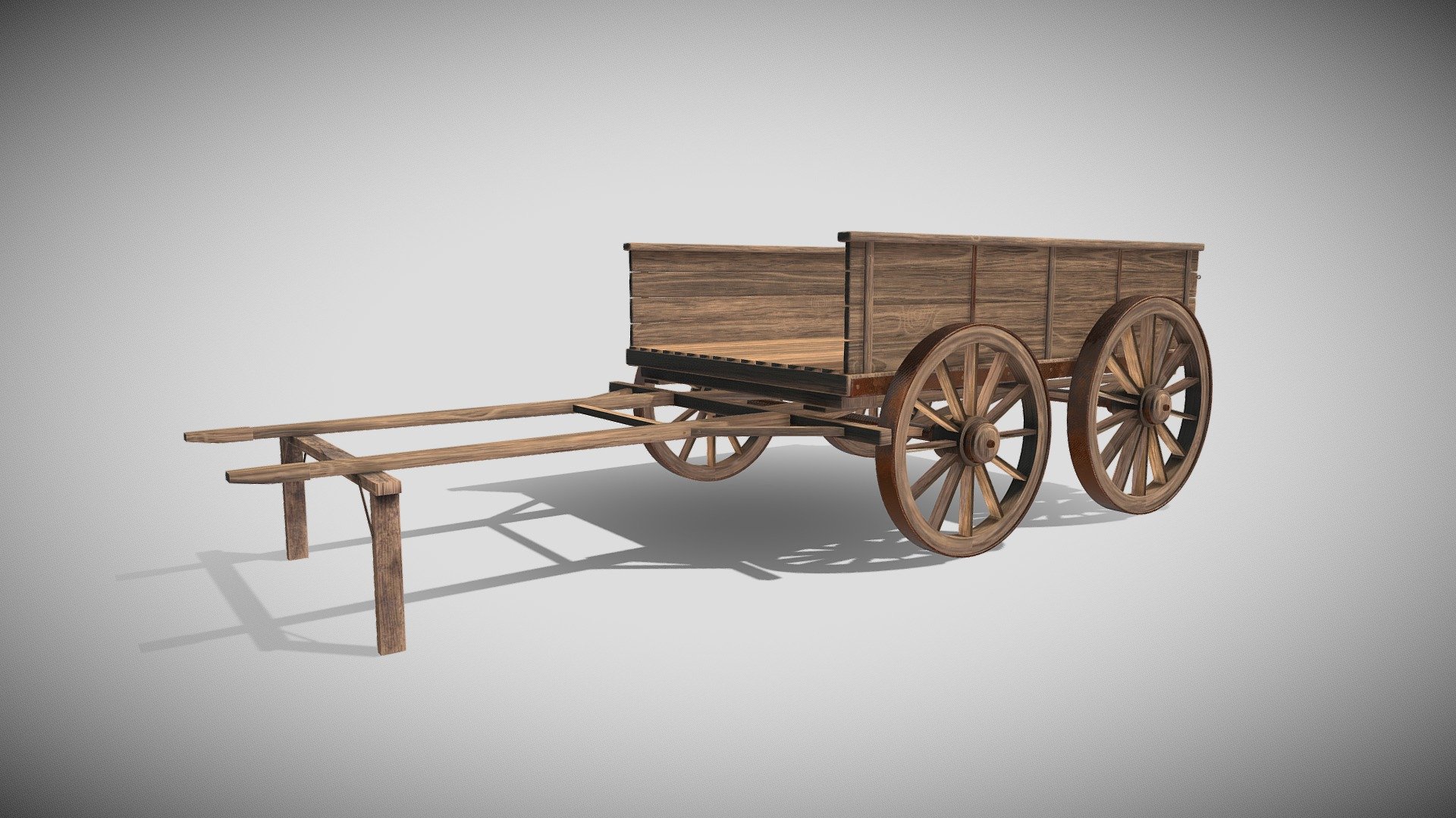 Horse Wagon - 3D model by rakelalme [ec9d30e] - Sketchfab