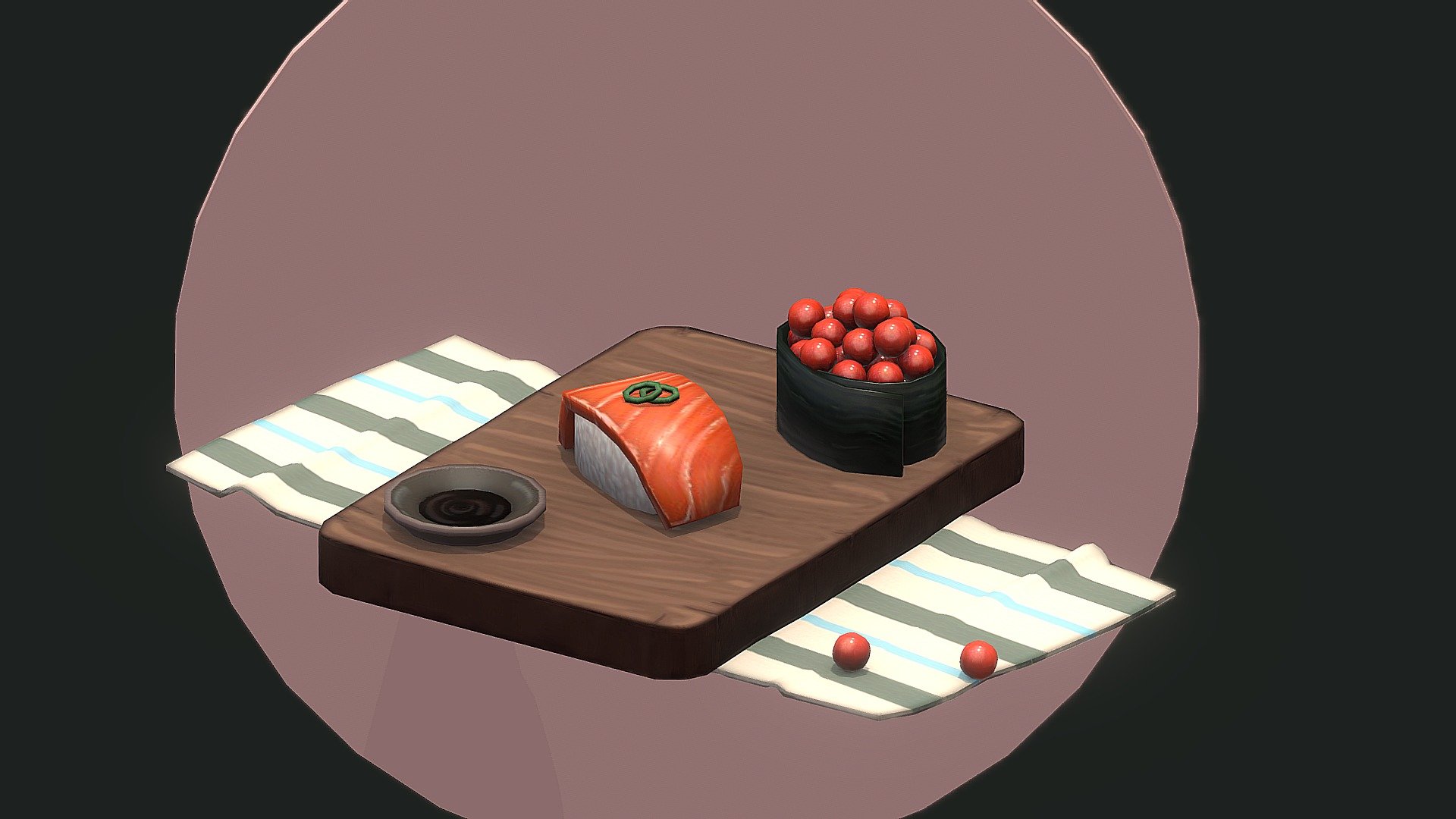 Stylized Sushi - 3D model by Angela Lozano (@AngelaL) [eca062d] - Sketchfab