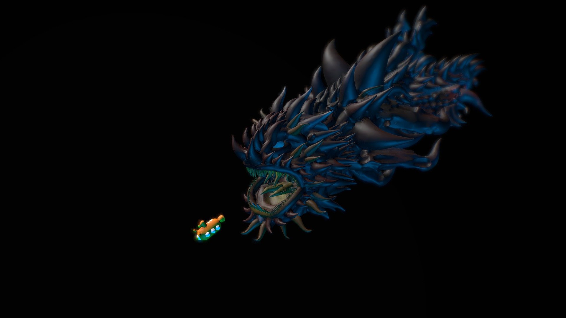 Spiked sea beast Sculpt January 2019 - 3D model by Austin Beaulier ...